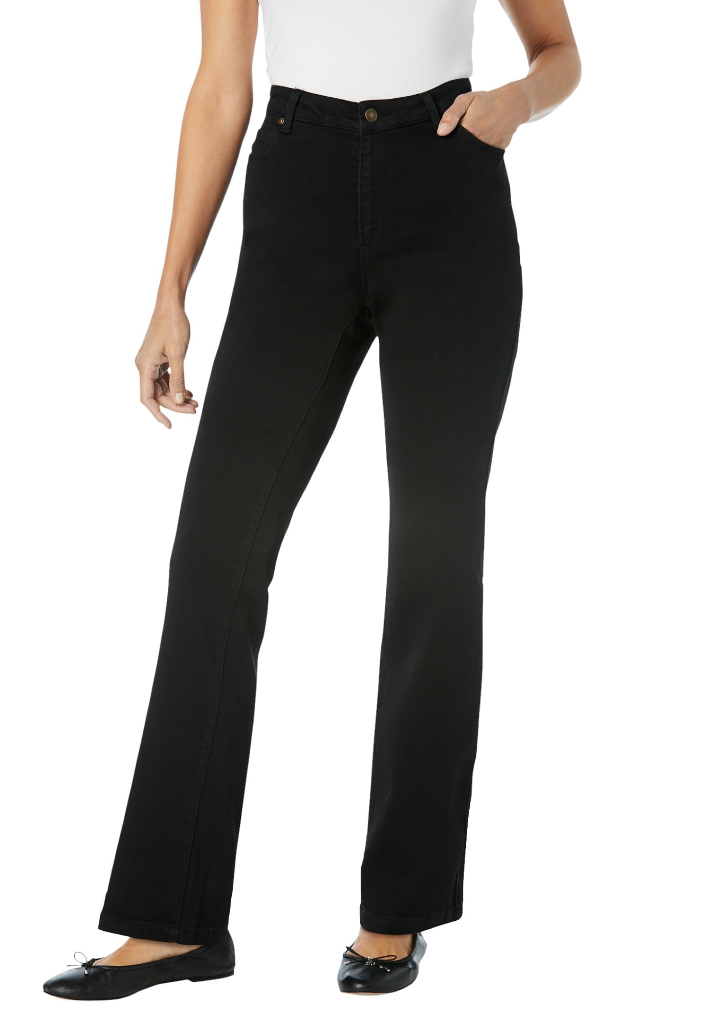 Woman Within Plus Size Petite Comfort Curve Bootcut Denim Jean ...