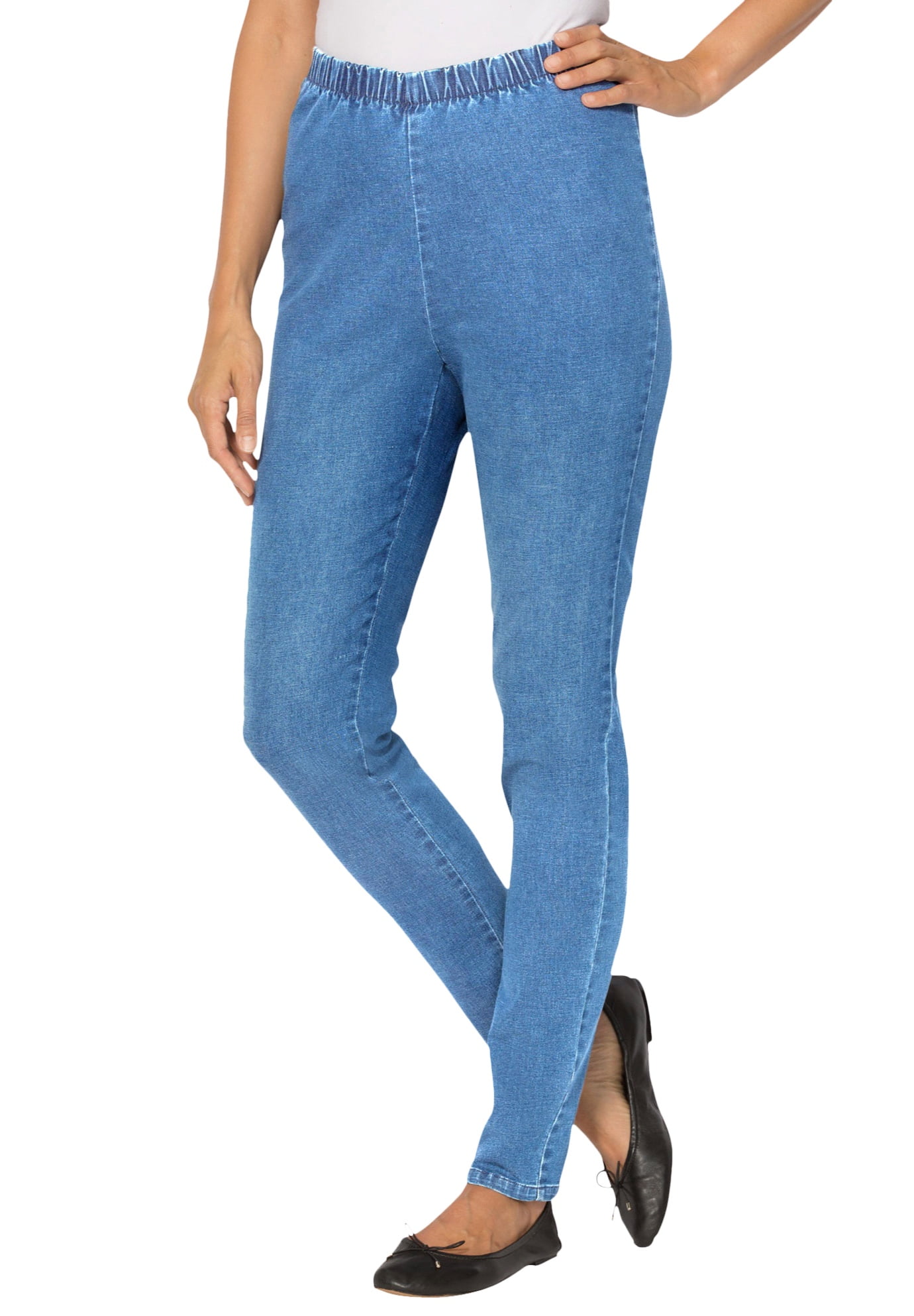 Woman Within Plus Size Petite Fineline Denim Jegging - Walmart.com