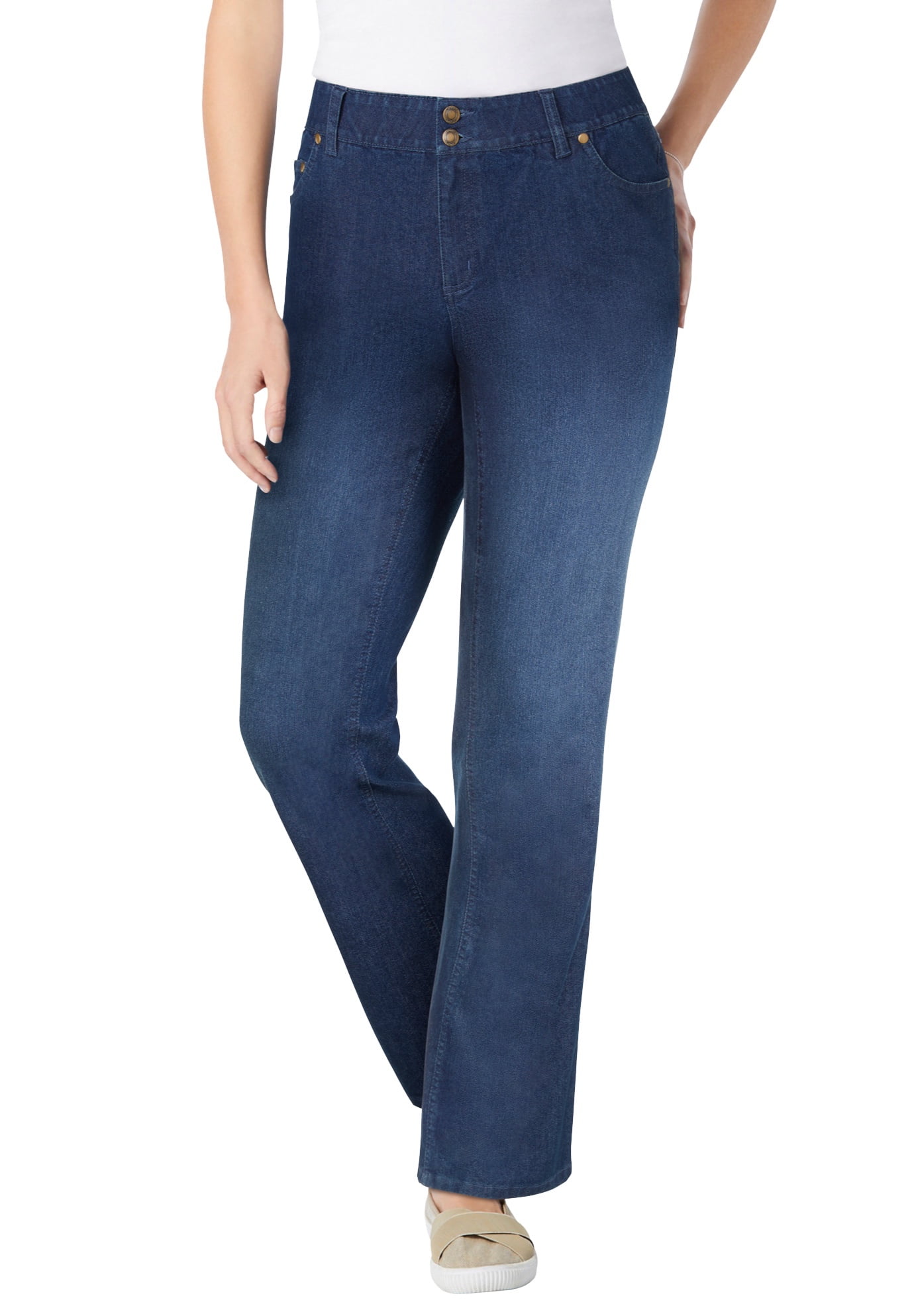 Woman Within Plus Size Petite Secret Solutions; Tummy Smoothing Bootcut ...