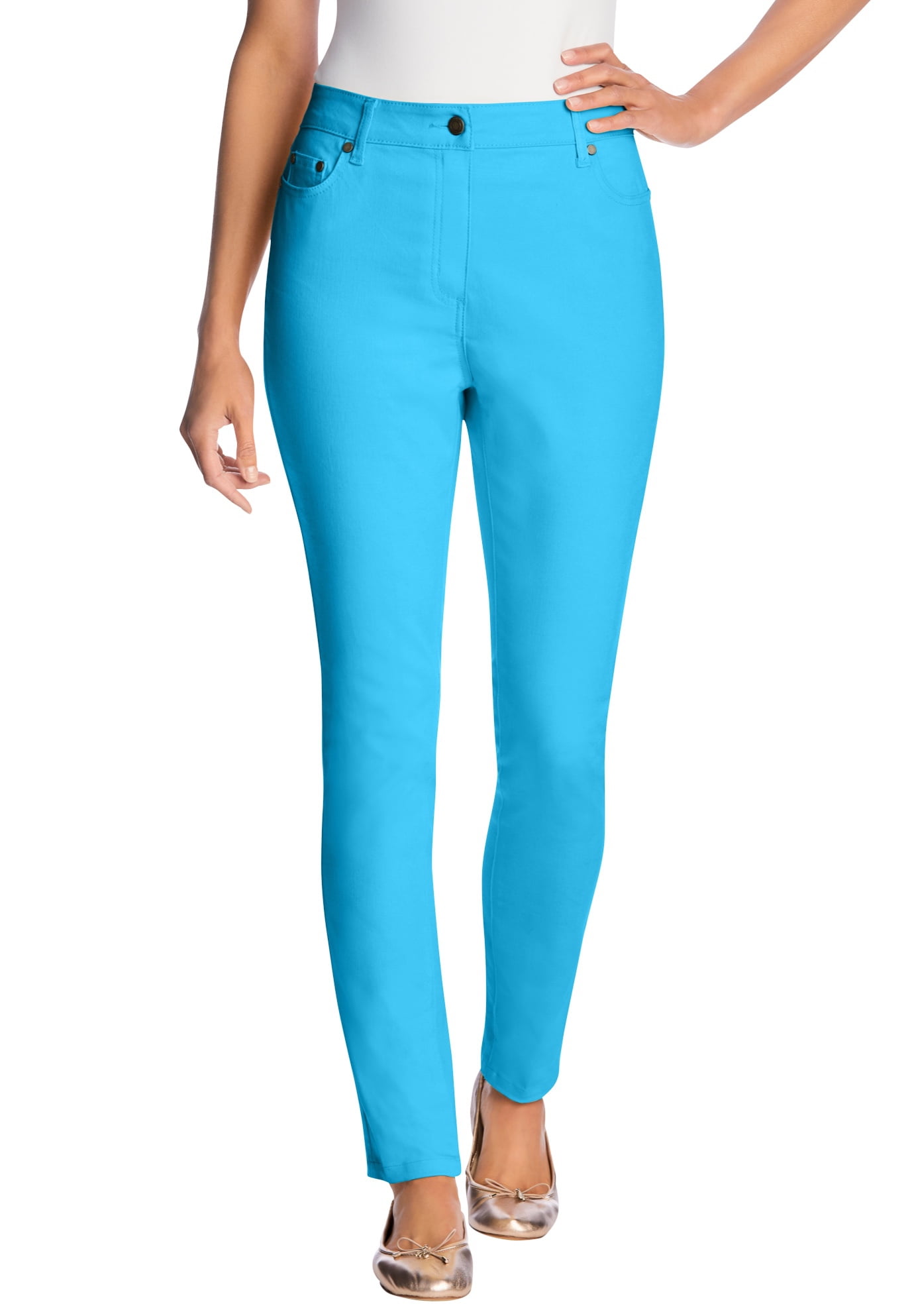 Woman Within Plus Size Petite Stretch Slim Denim Jean - Walmart.com