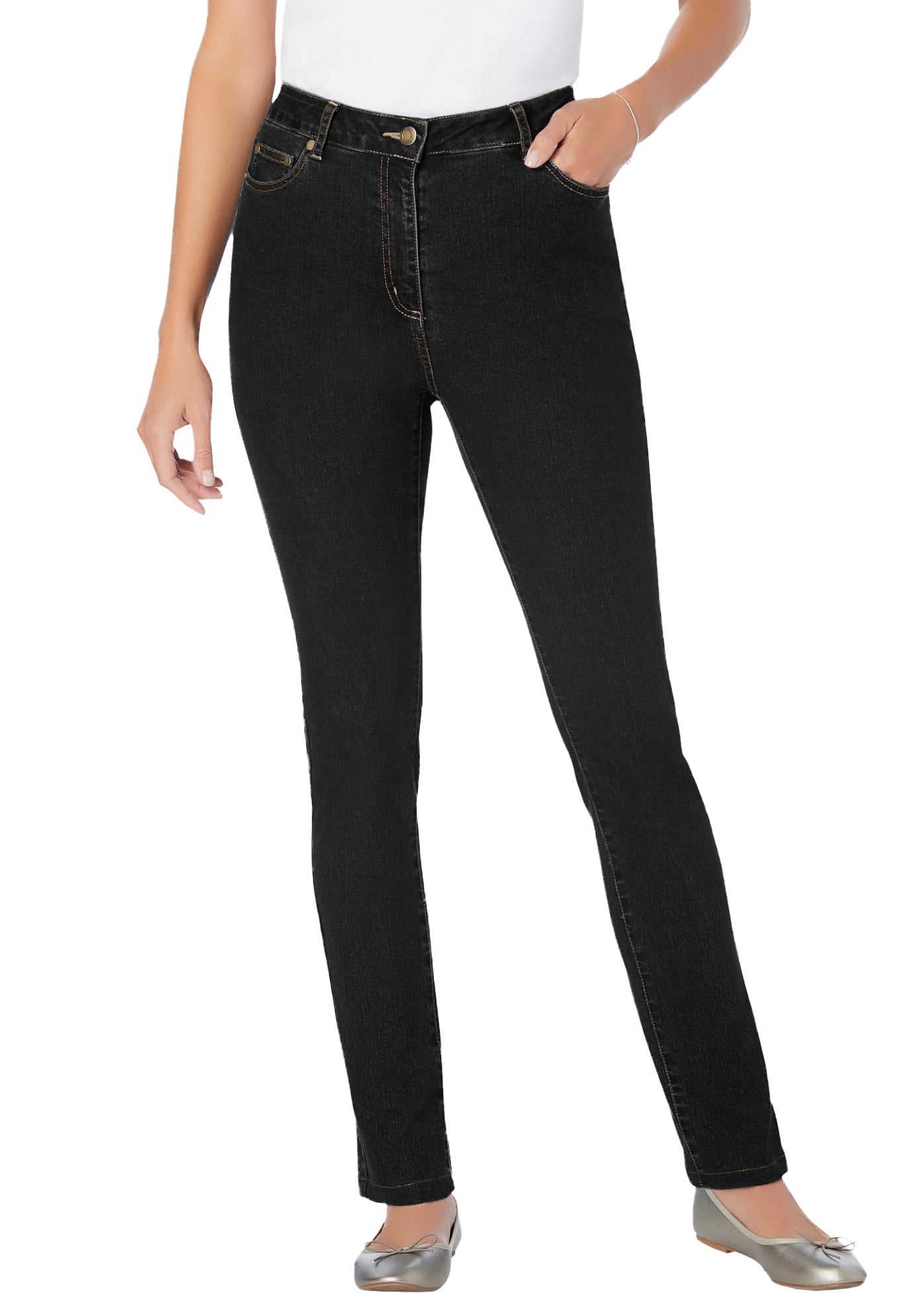 Woman Within Plus Size Petite Stretch Slim Denim Jean - Walmart.com