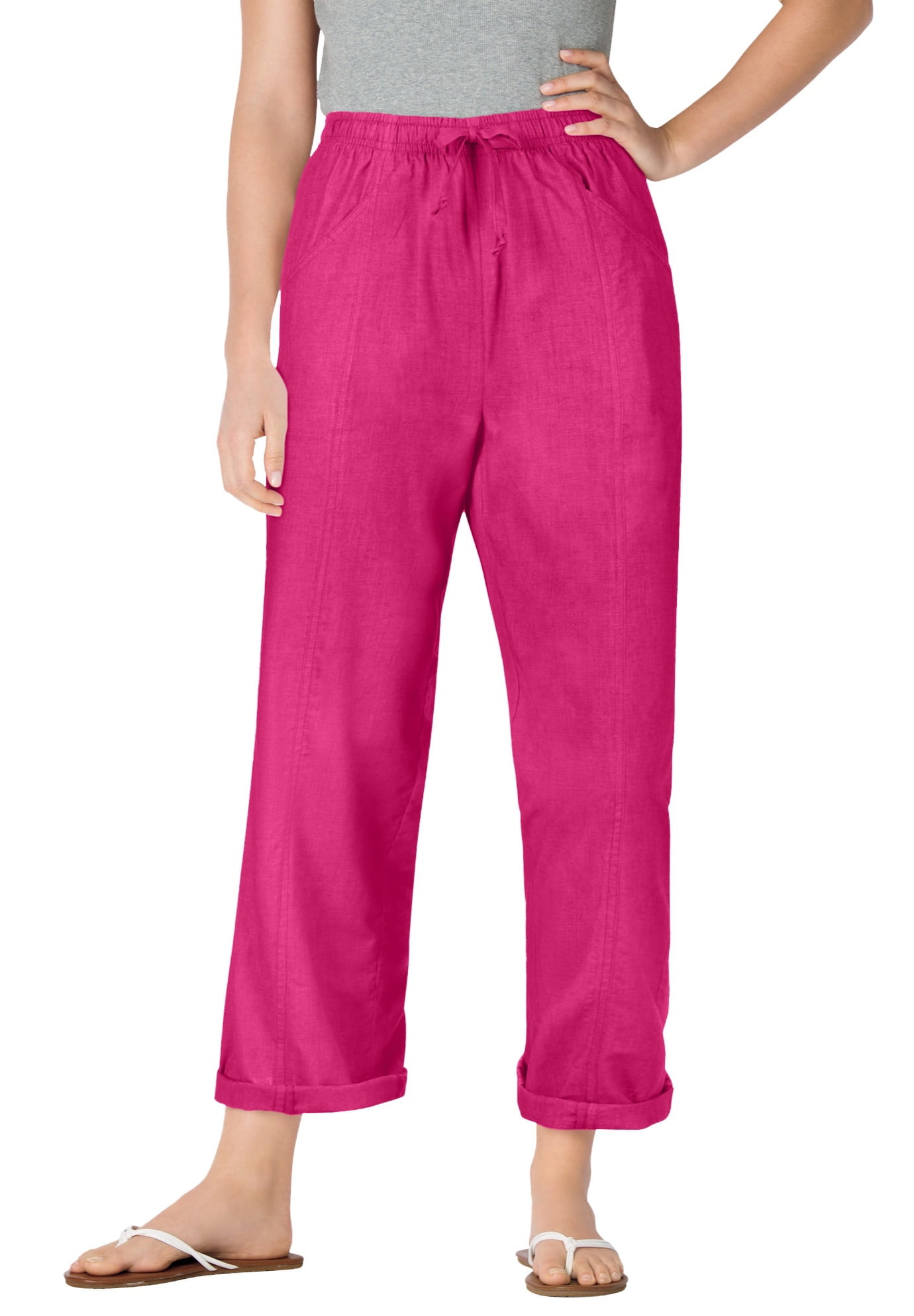Woman Within Plus Size Petite The Boardwalk Pant - Walmart.com