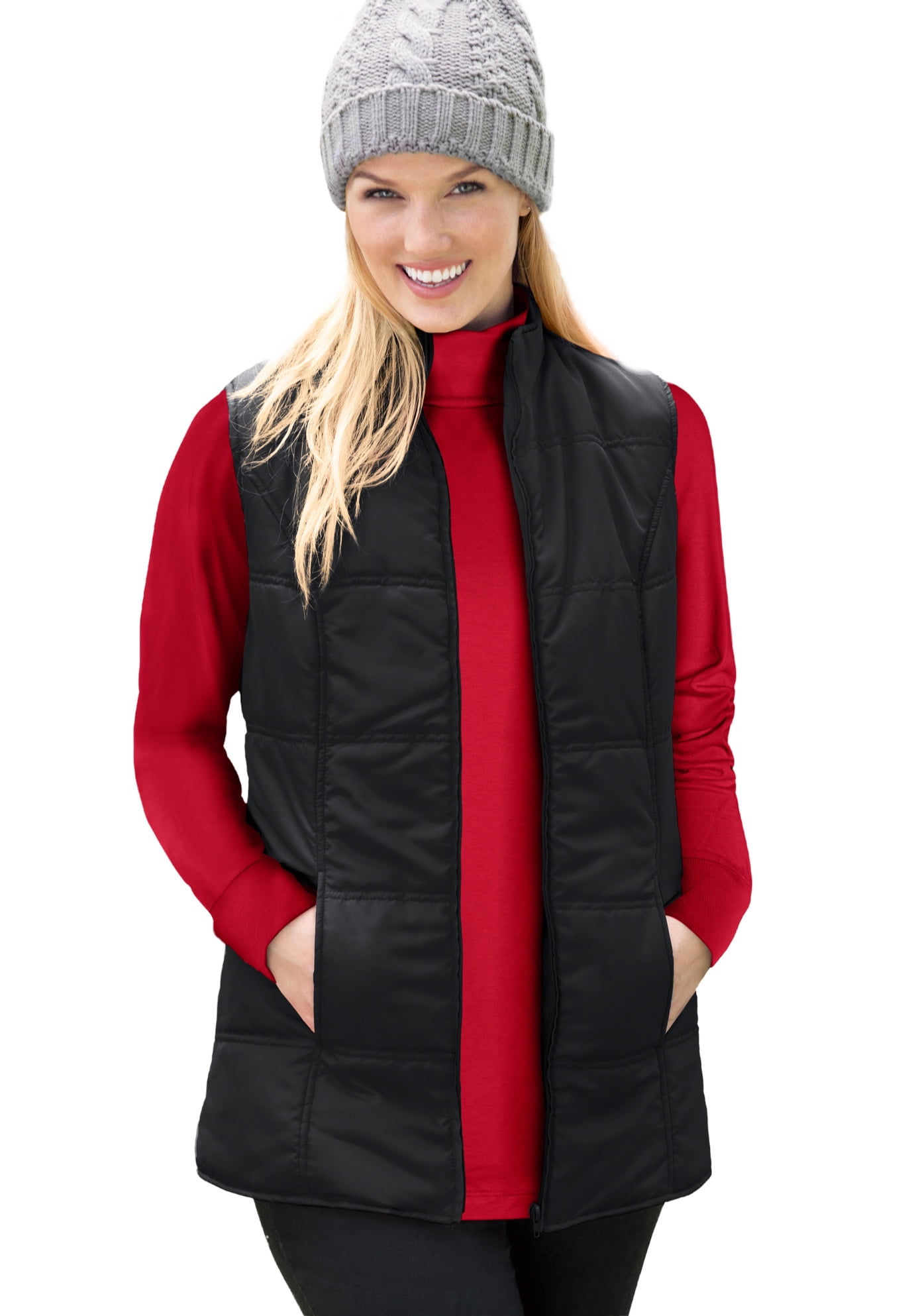 Woman Within Plus Size Quilted Vest - Walmart.com