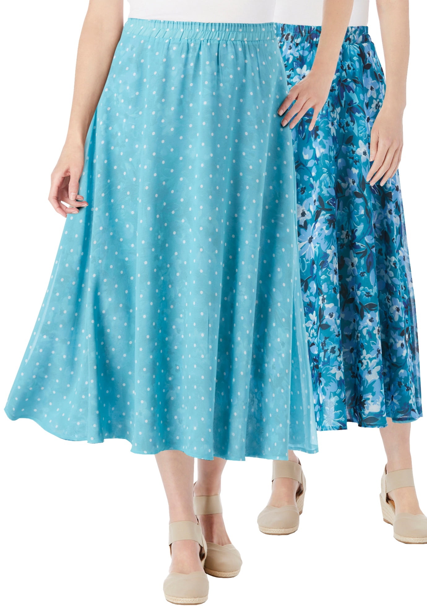 Woman Within Women's Plus Size Reversible Skirt - Walmart.com