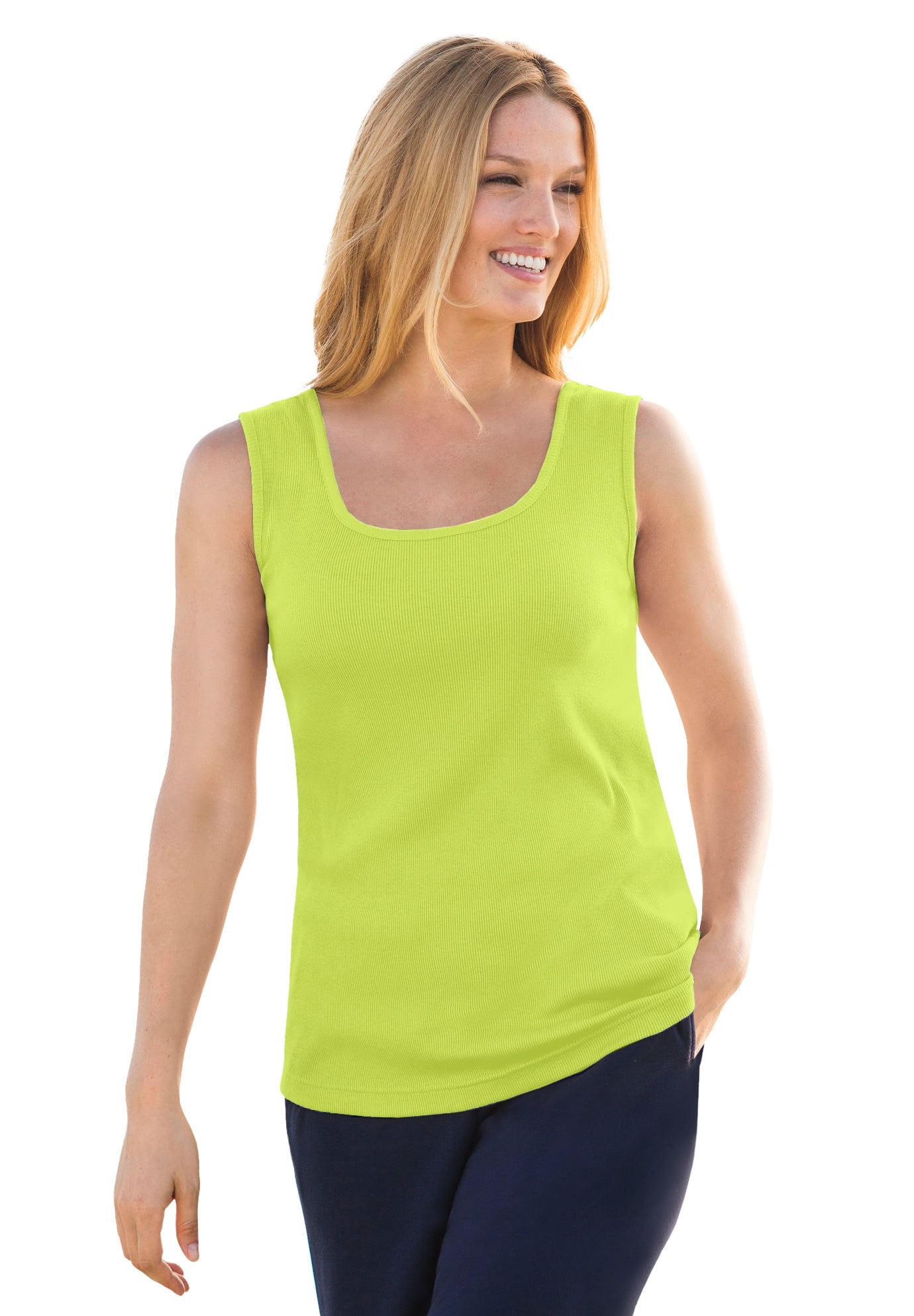 Woman Within Women's Plus Size Rib Knit Tank - Walmart.com