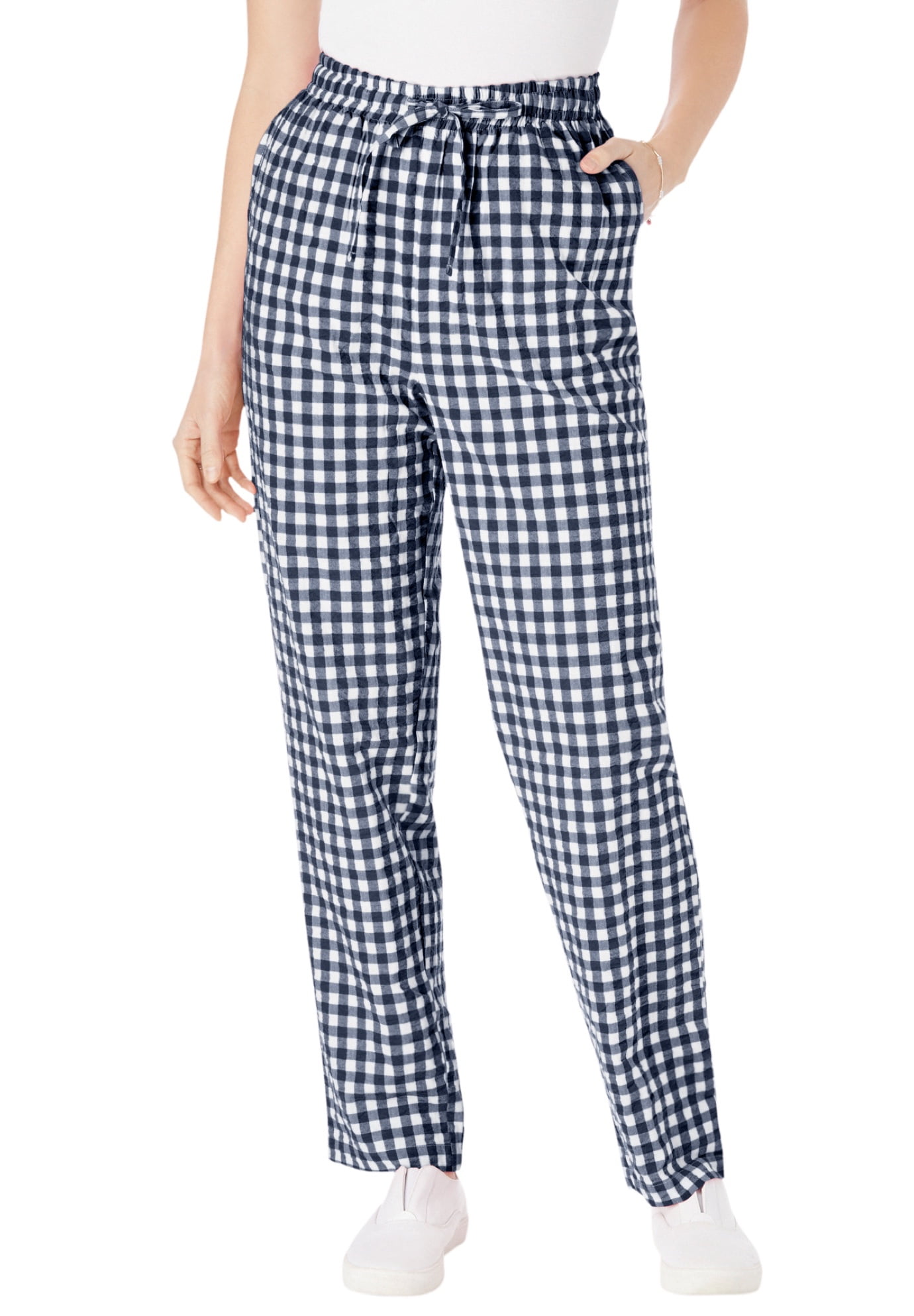 Woman Within Plus Size Petite Seersucker Pant - Walmart.com