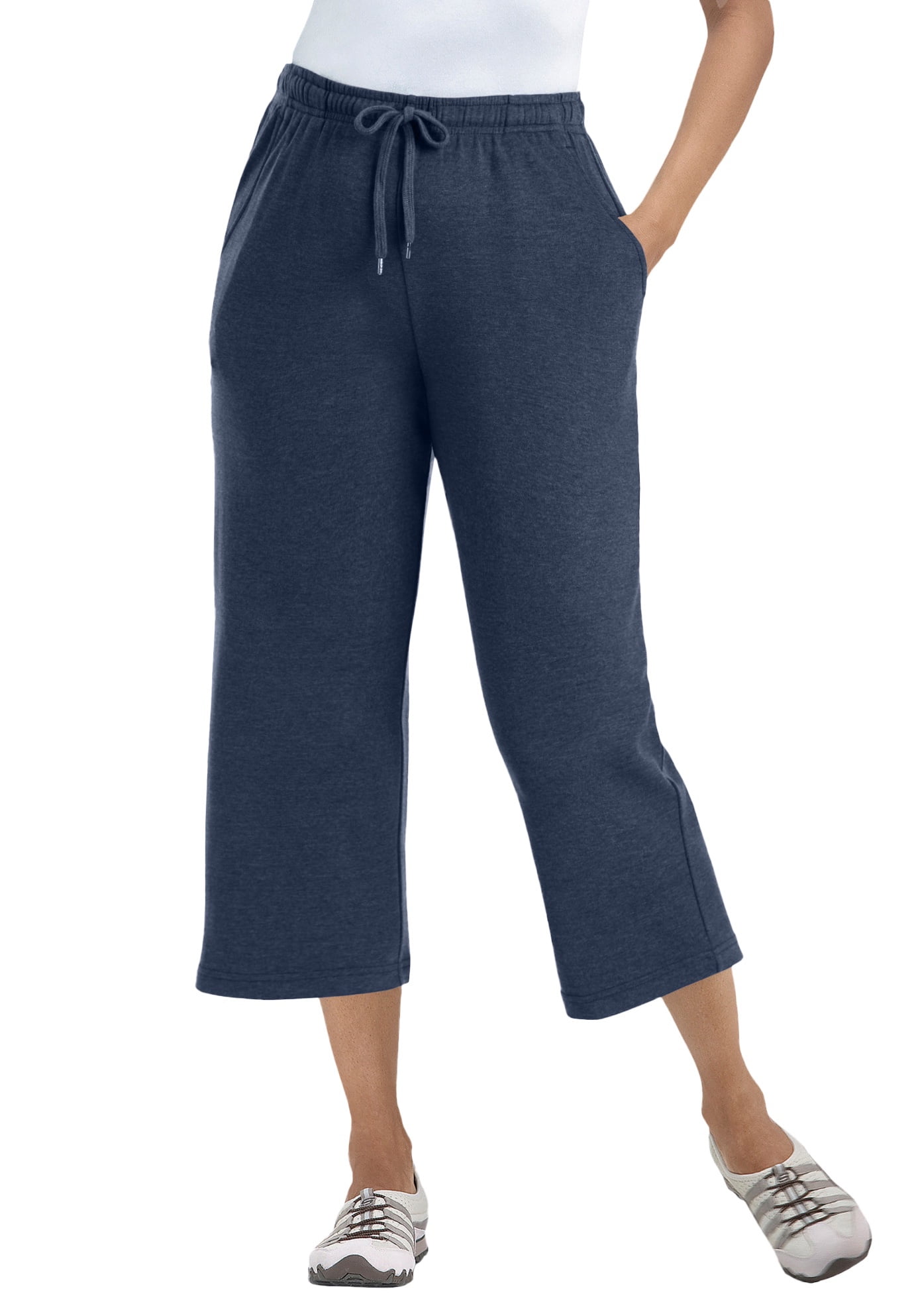 Woman Within Women's Plus Size Sport Knit Capri Pant - Walmart.com