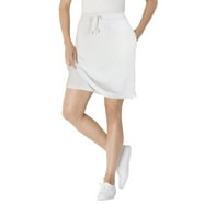Collections Etc Women's Drawstring Cotton Knit Pull-On Skort with ...