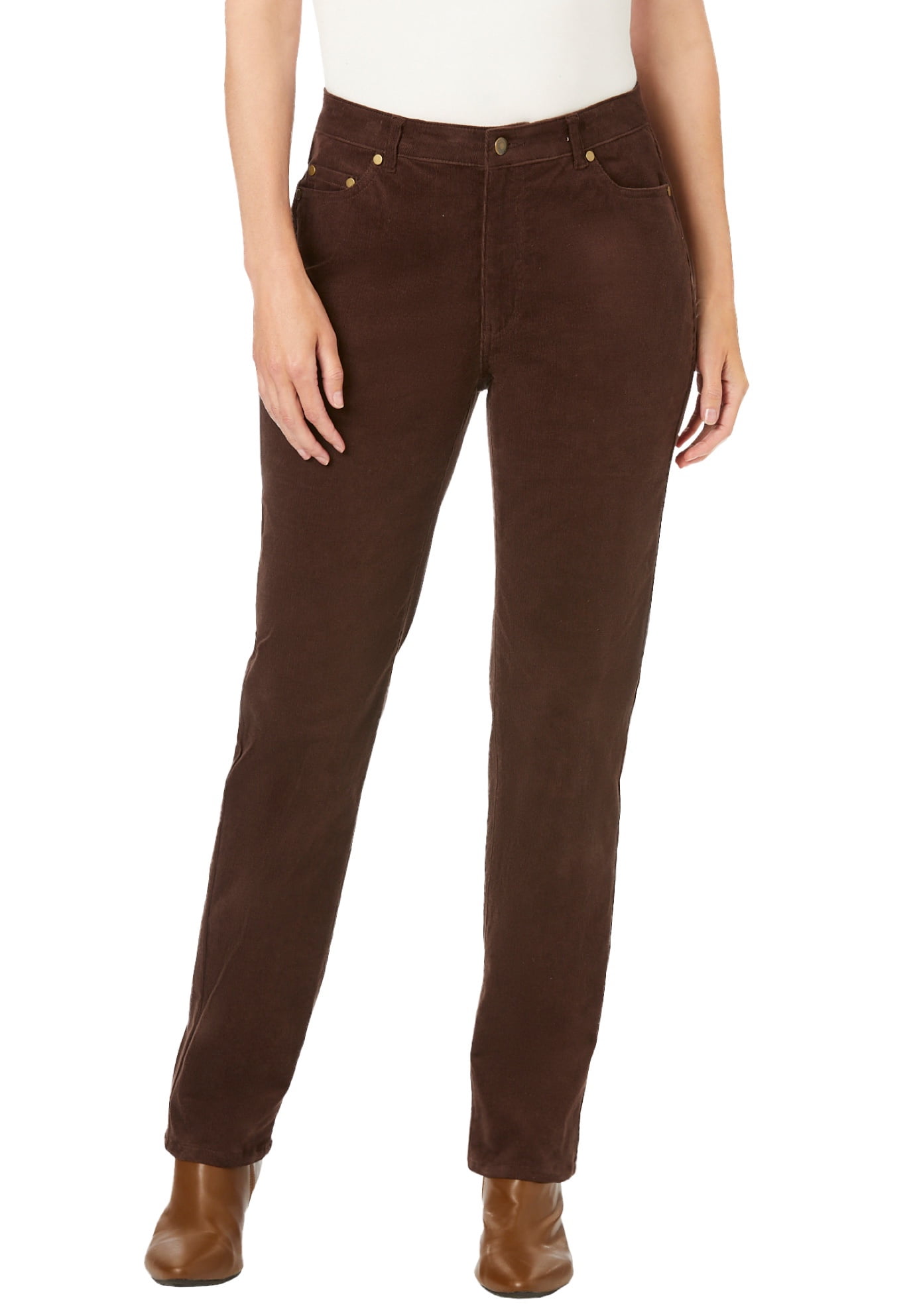 Woman Within Womens Plus Size Stretch Corduroy Bootcut Jean
