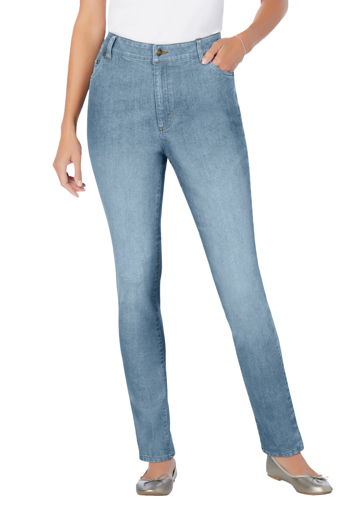 Woman Within Plus Size Stretch Slim Denim Jean - Walmart.com