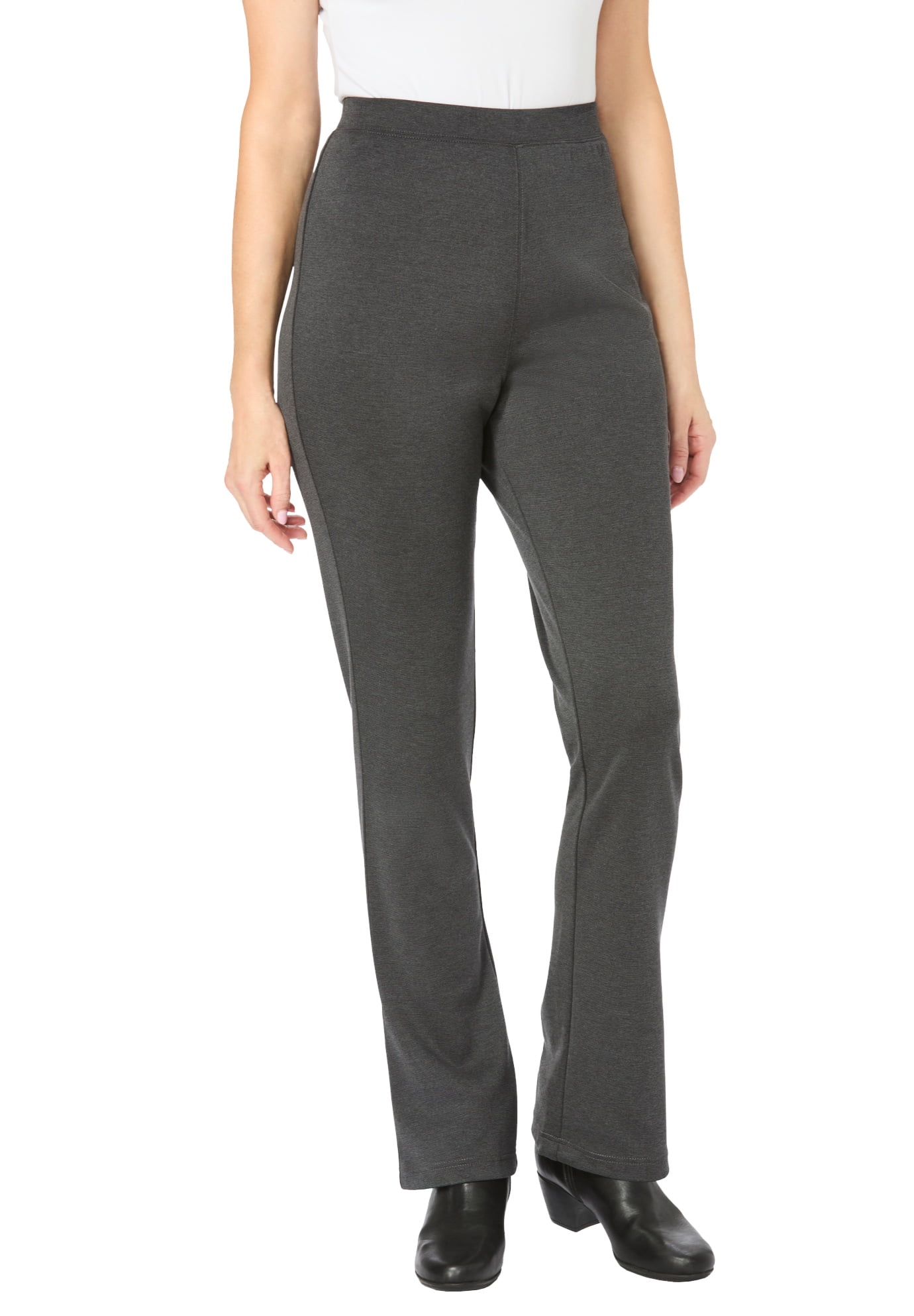 Woman Within Women's Plus Size Tall Bootcut Ponte Stretch Knit Pant ...