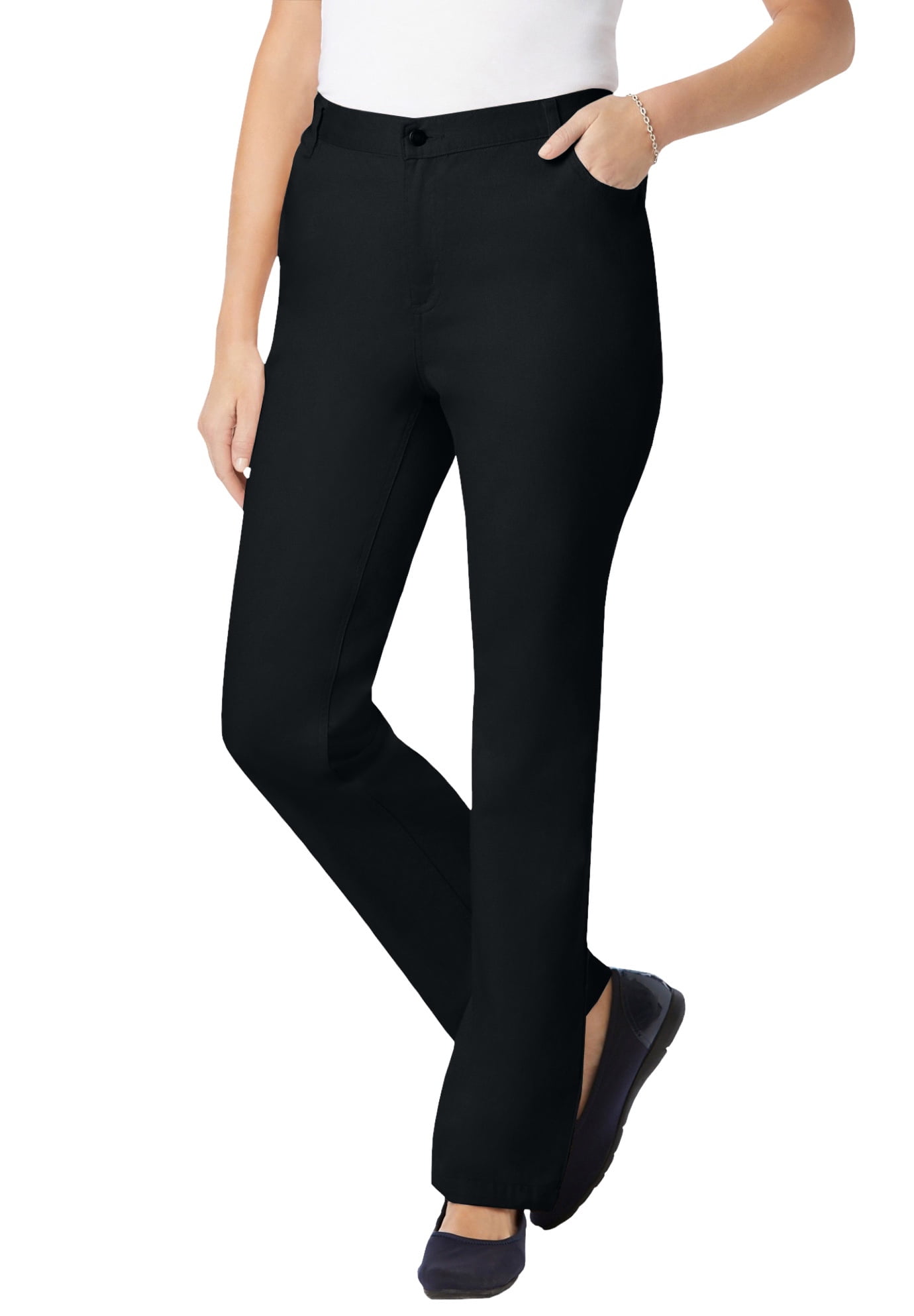Woman Within Plus Size Tall Perfect Side Elastic Denim Jean - Walmart.com