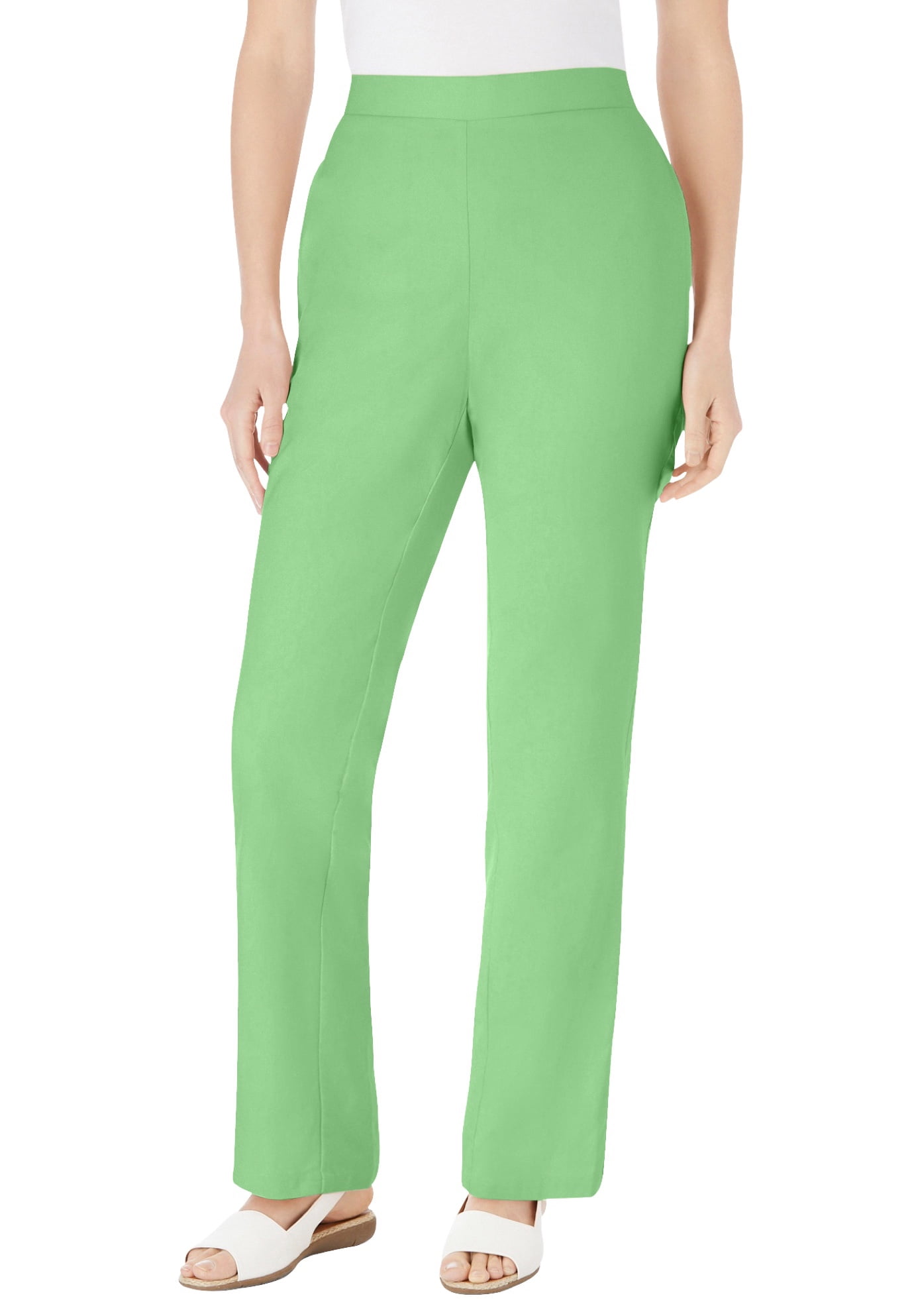 Woman Within Women's Plus Size Tall Straight Leg Linen Pant - Walmart.com