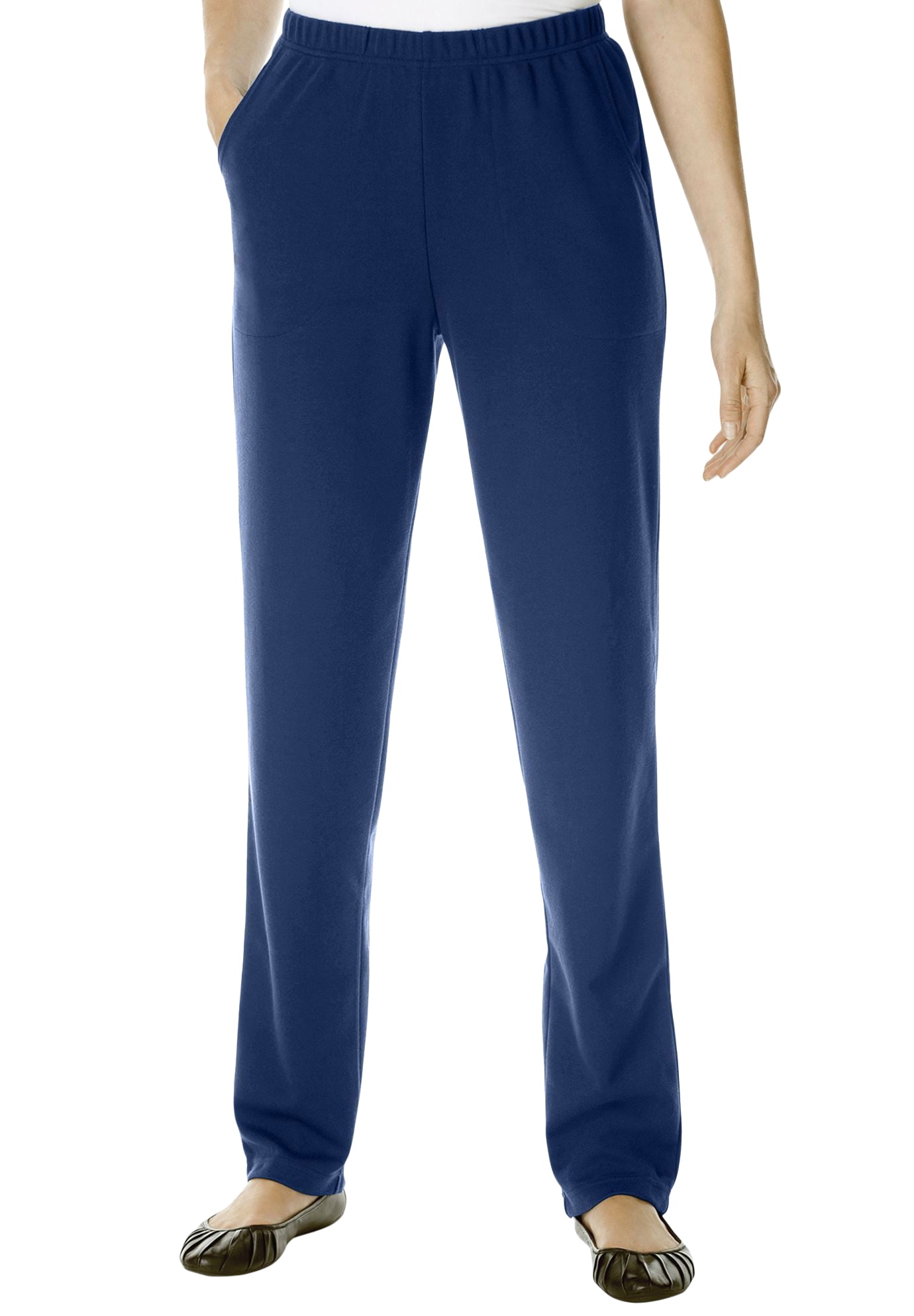 Woman Within Plus Size Tall Straight-Leg Stretch Ponte-Knit Pull-On ...