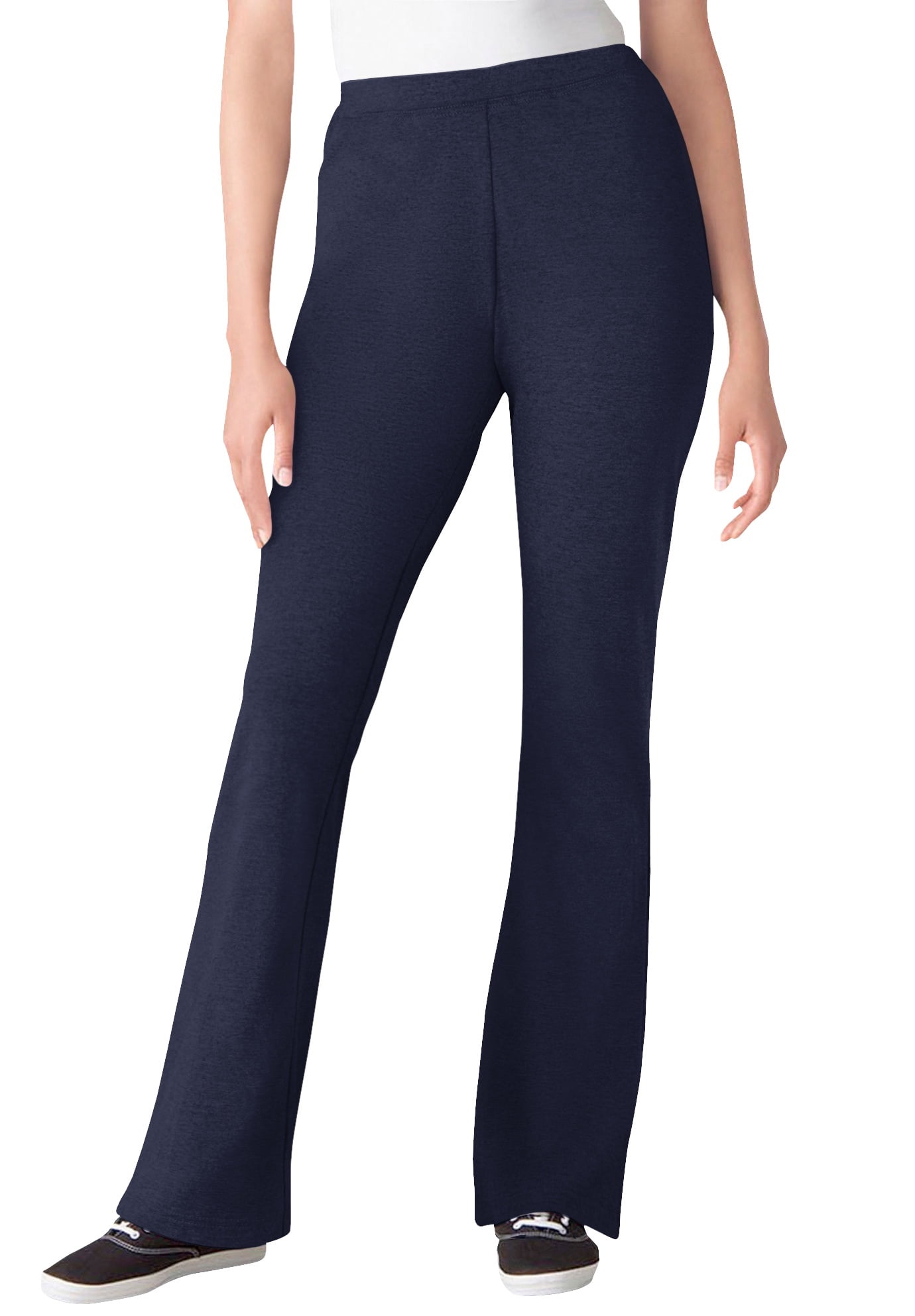Woman Within Plus Size Stretch Cotton Bootcut Pant for Women, Petite ...