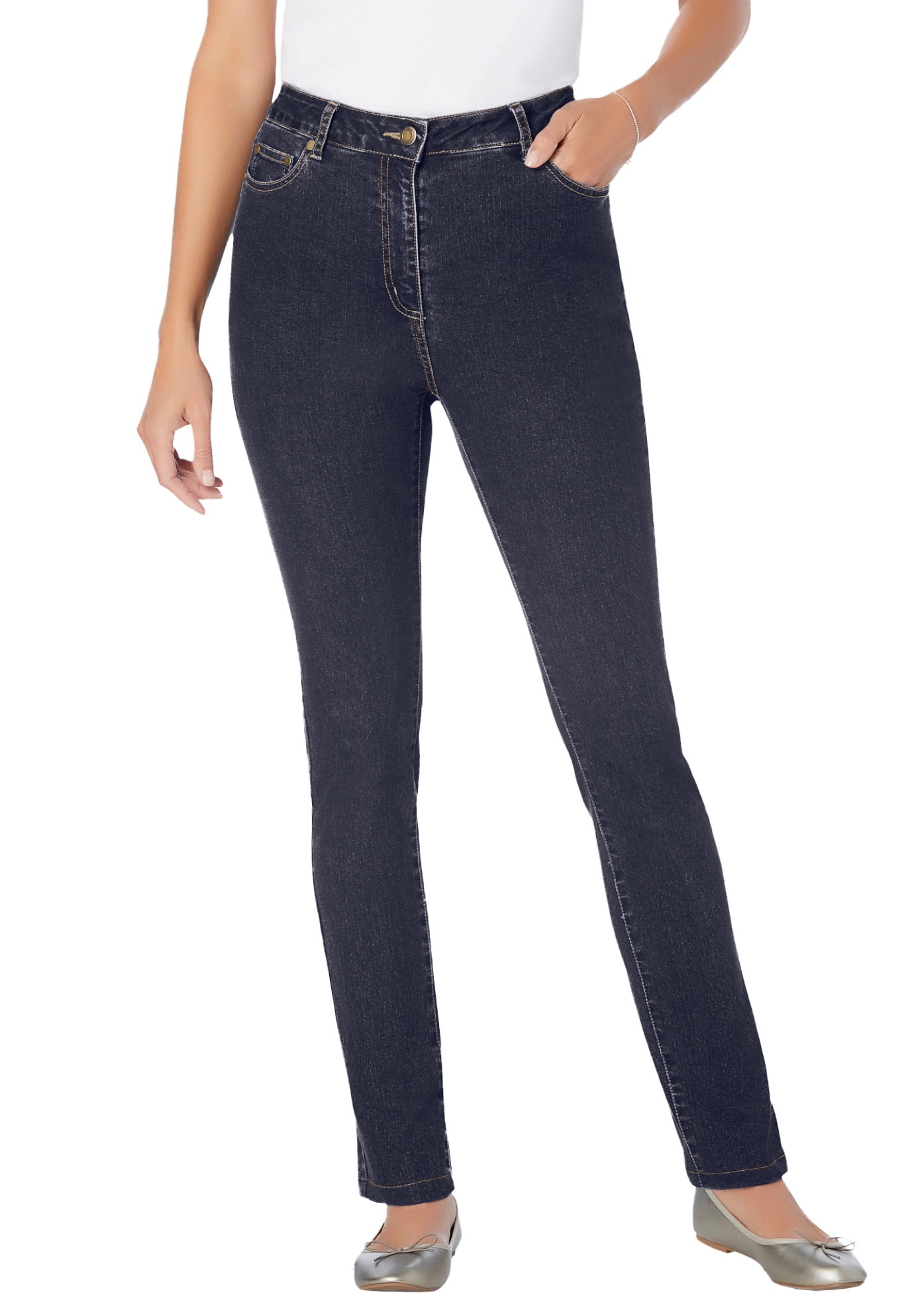 Woman Within Plus Size Tall Stretch Slim Denim Jean - Walmart.com