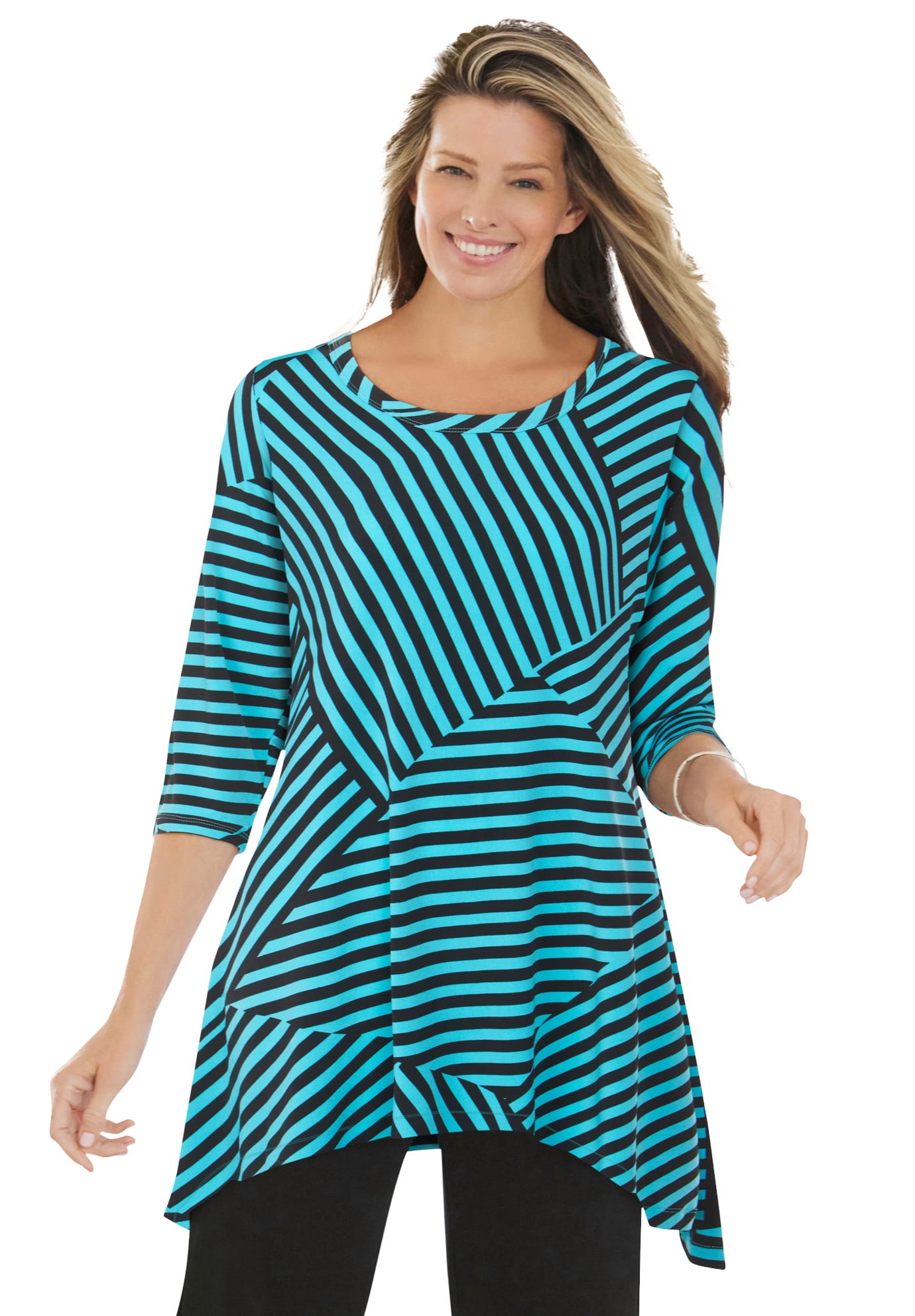 Woman Within Plus Size Swing Hem Tunic - Walmart.com
