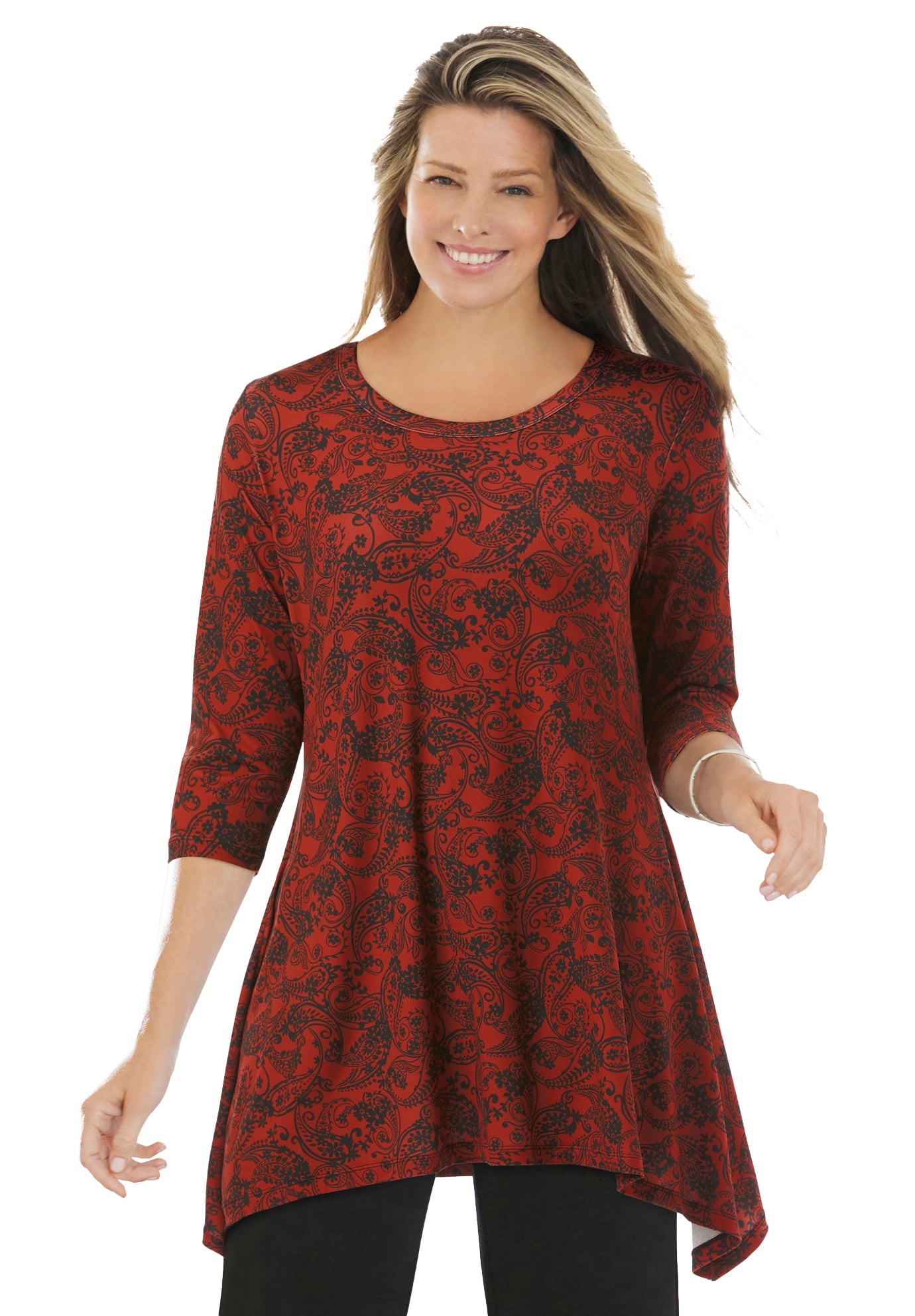 Woman Within Plus Size Swing Hem Tunic - Walmart.com