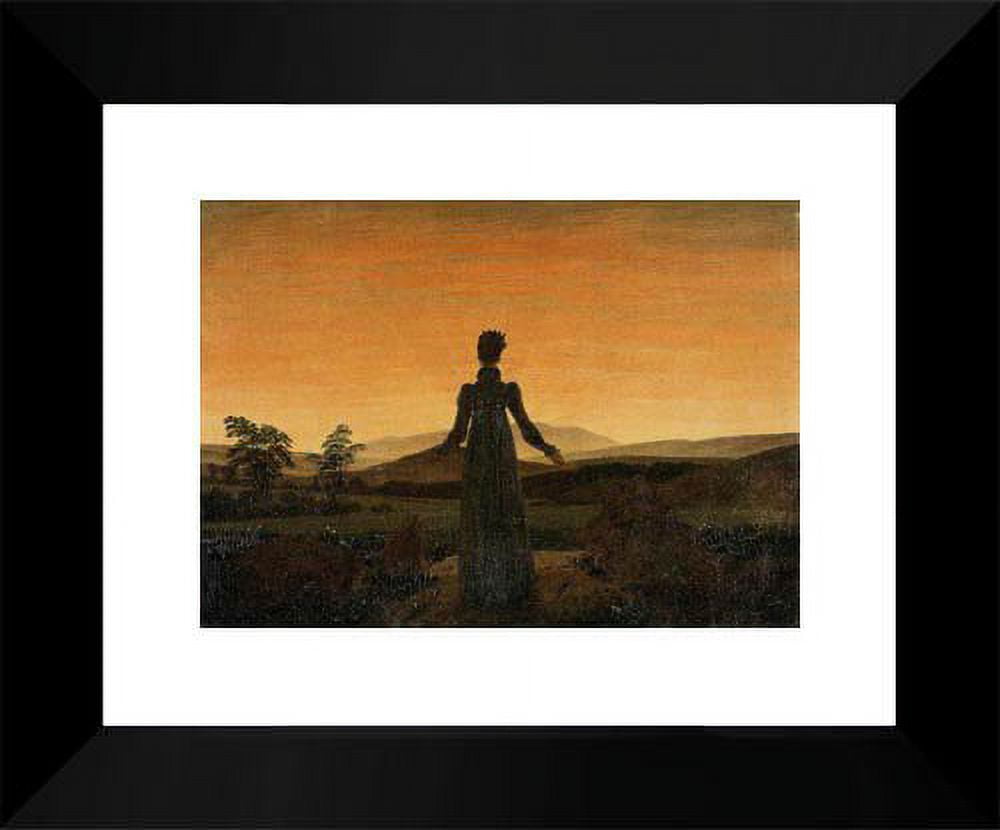 Woman before the Rising Sun (Woman before the Setting Sun) 15x18 Framed ...
