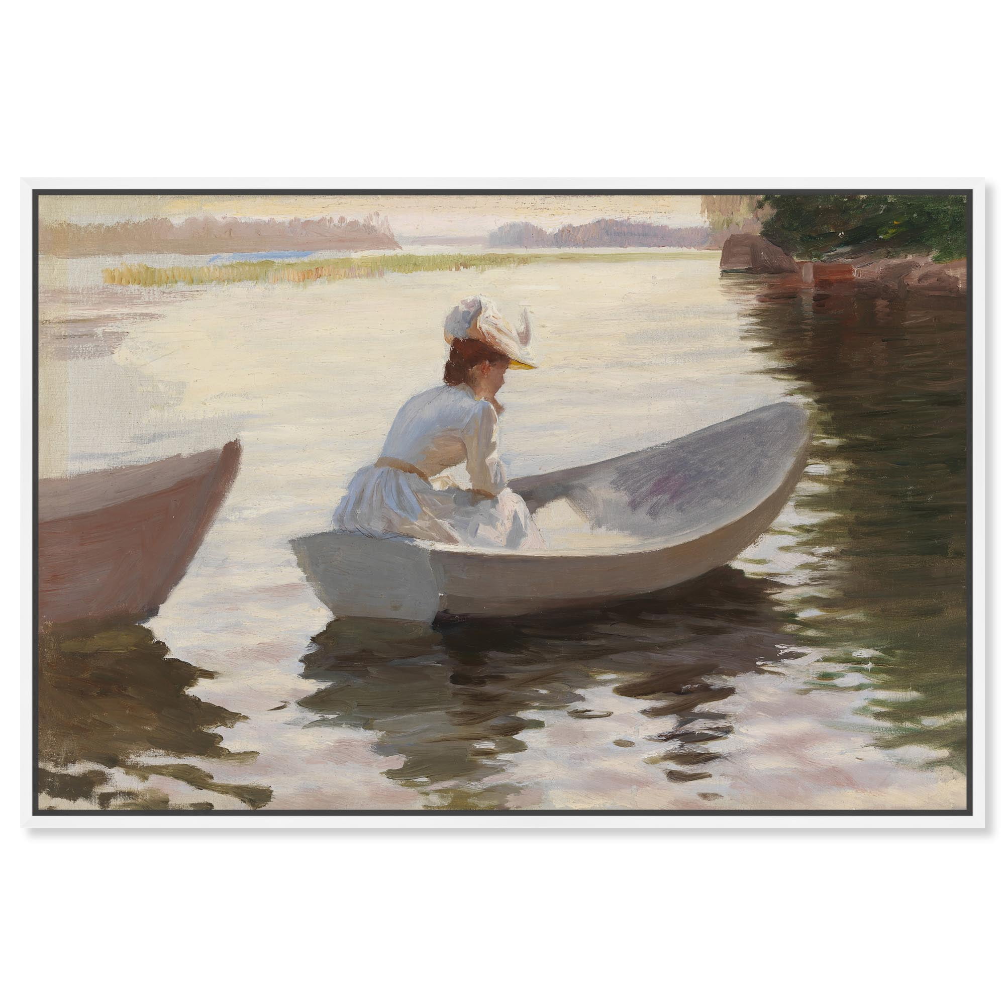 Woman in a Rowing Boat by Albert Edelfelt Canvas Classic Female ...