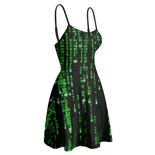 Woman's Dress Binary Code The Matrix Program Classic Graphic Cool ...