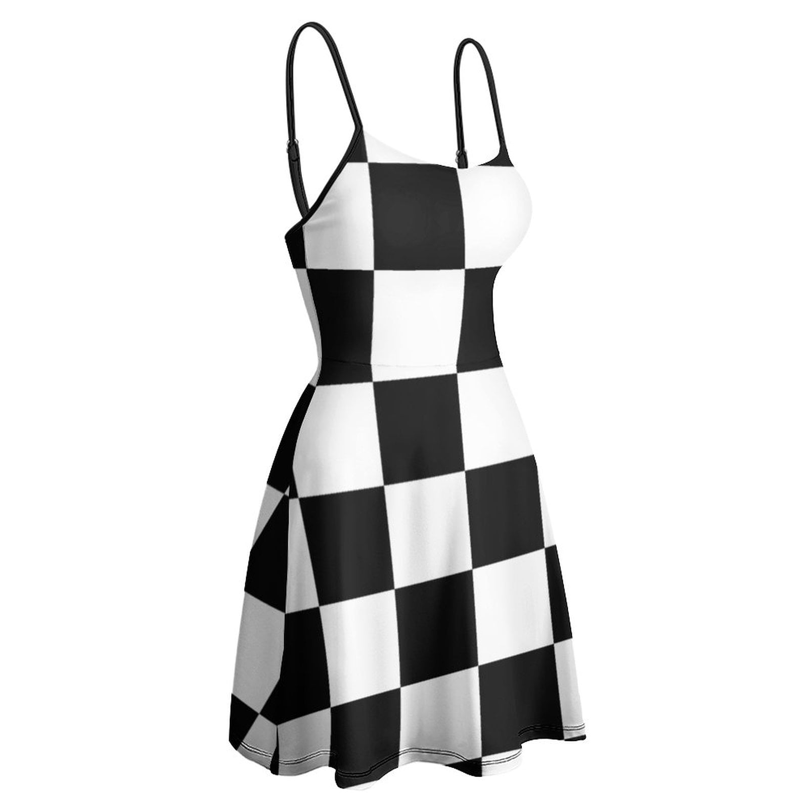 Woman's Dress Checkered Flag WIN WINNER Chequered Flag Motor Woman's ...