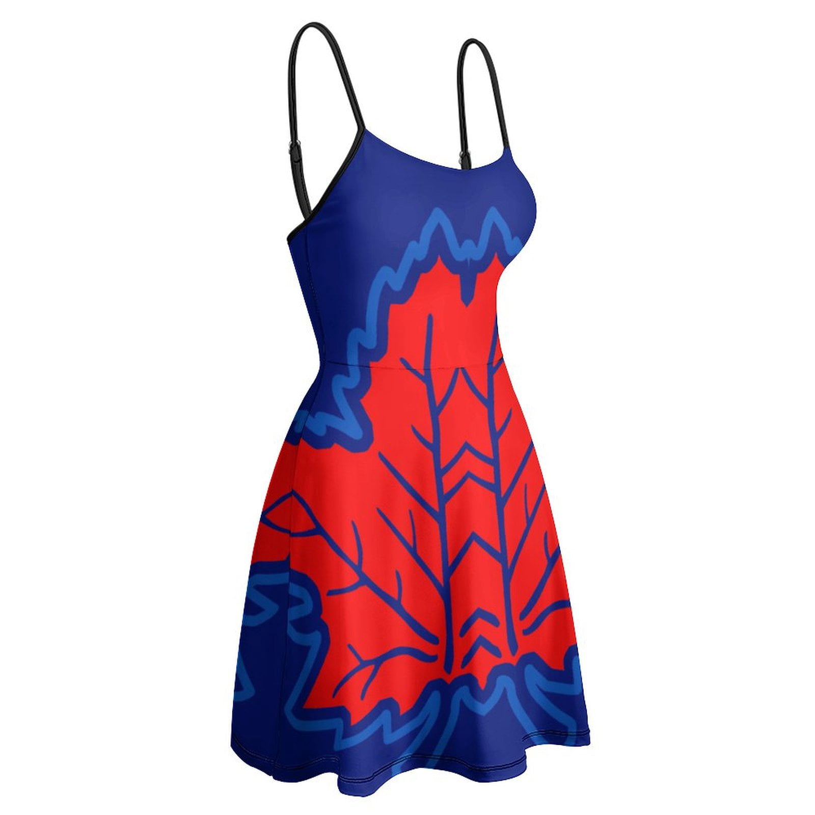 Woman's Dress Exotic Vintage Retro Canadian Style Maple Leaf Symbol ...