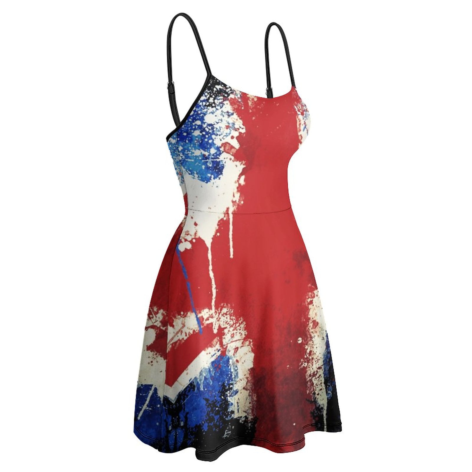 Woman's Dress Splattered Union Jack Funny Exotic Woman's Gown Women's ...