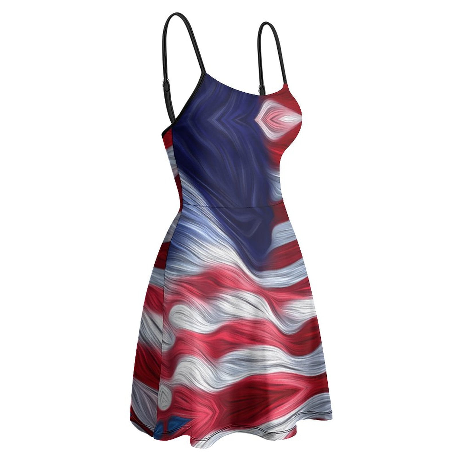 Woman's Dress US Flag Oil Paint Effect. Women's Sling Dress Creative ...