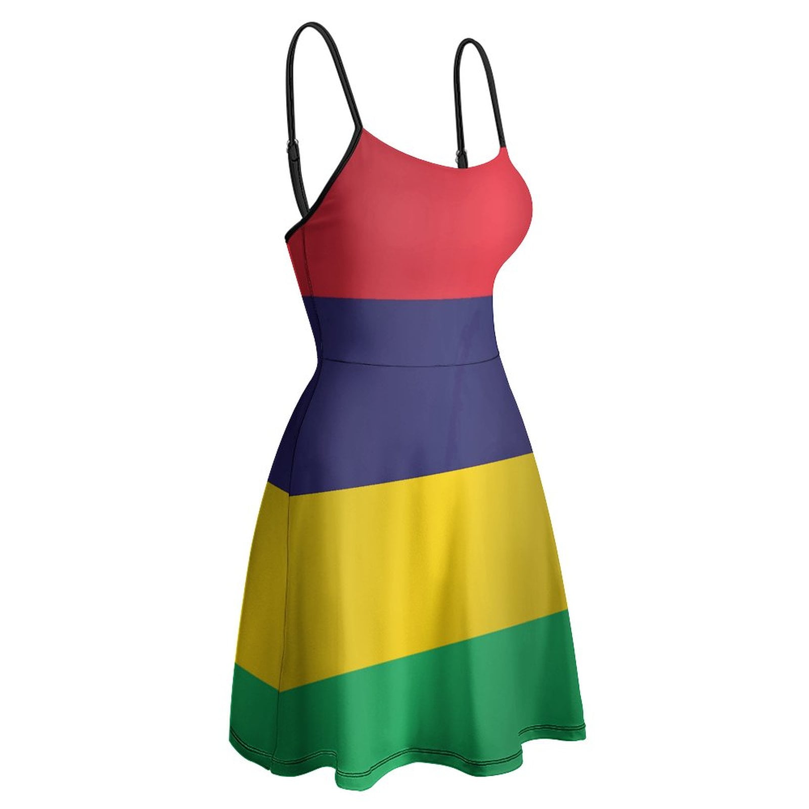 Woman's Dress Woman's Gown The Dress Mauritius Flag Women's Sling Dress ...