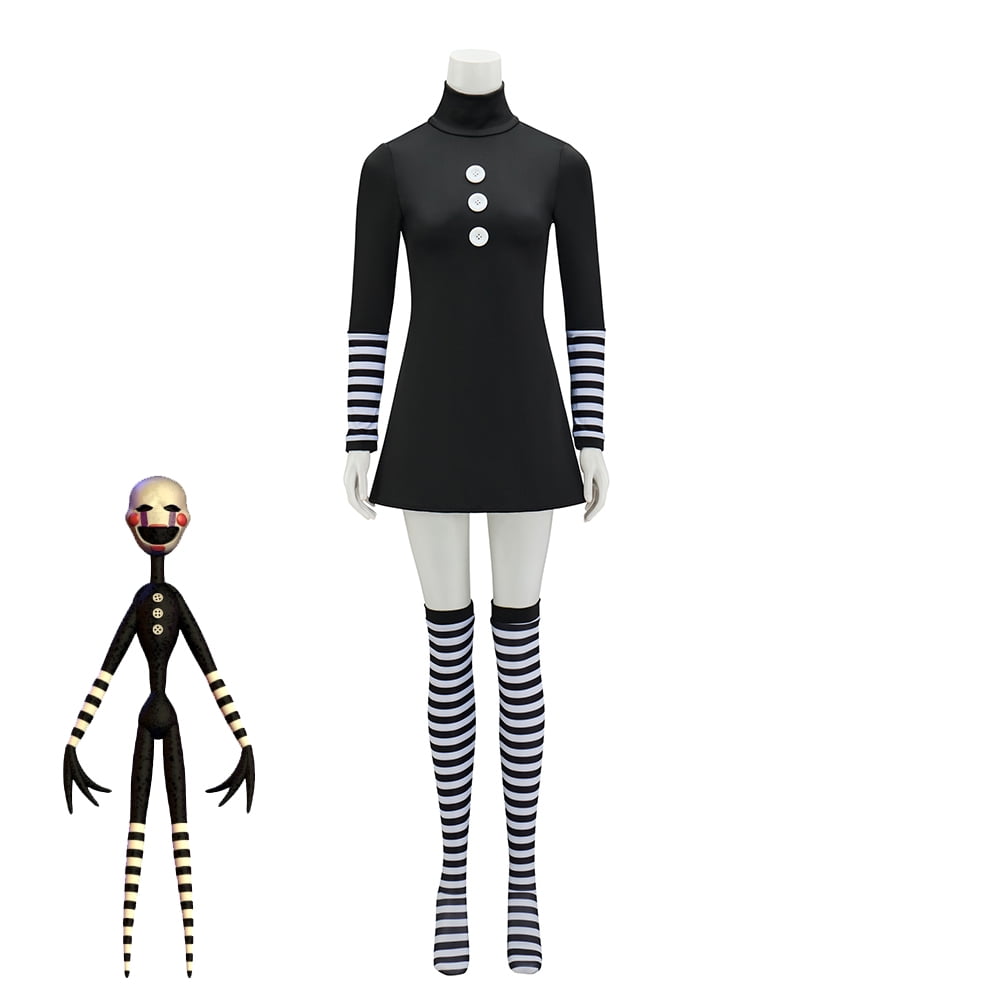 Woman's Marionette Black Dress with Stocks Halloween Carnival Puppet ...