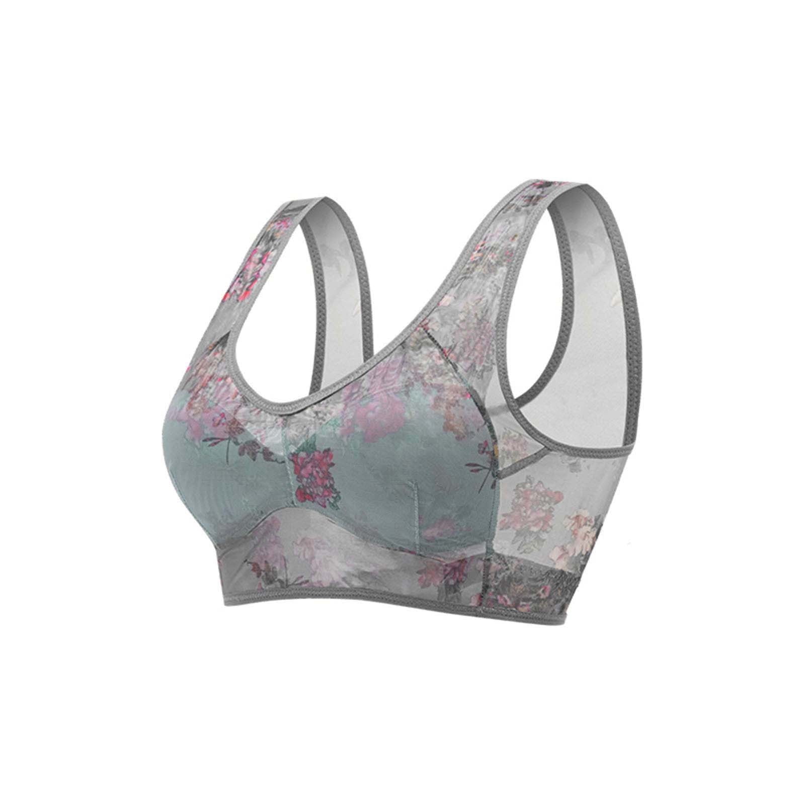 Woman's Printing Thin Style Ventilate Large Size Bras Without Steel Rim ...