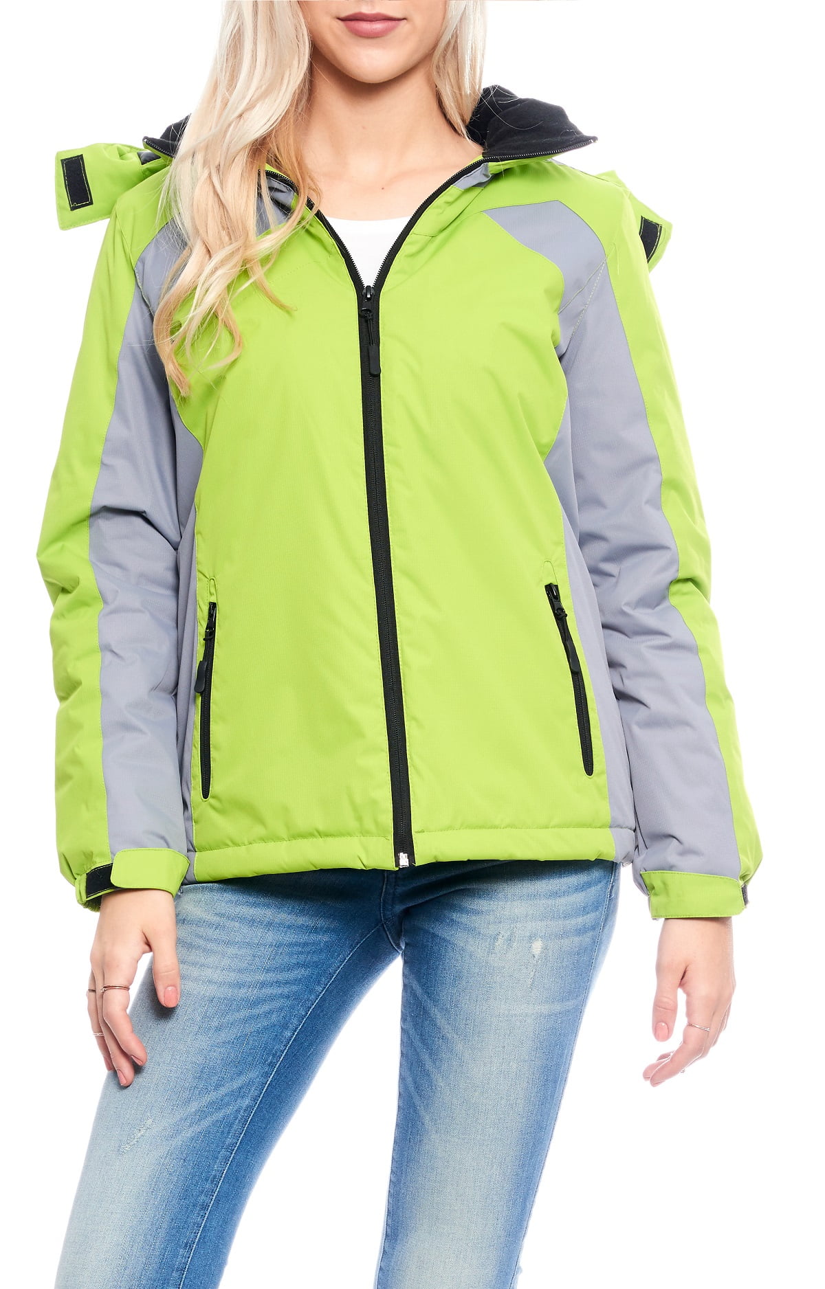 Woman's Ski Padded Jacket w/ Detachable Hood - Walmart.com