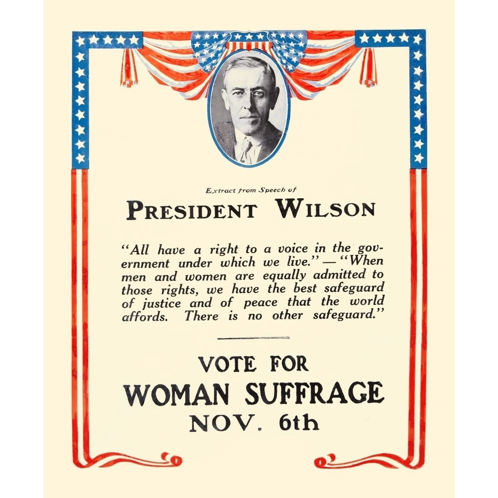 Vote for Women Suffrage Nov. 6th Poster Print by unknown (18 x 24 ...