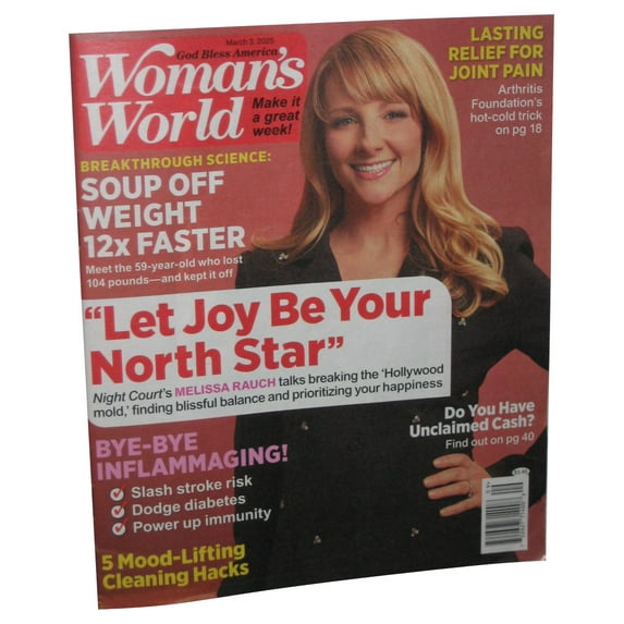 Woman's World March 3 2025 Magazine Book - (Melissa Rauch Cover ...