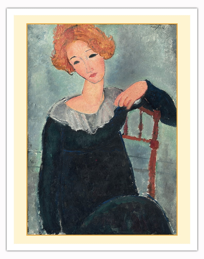 Woman with Red Hair - From an Original Color Painting by Amedeo ...