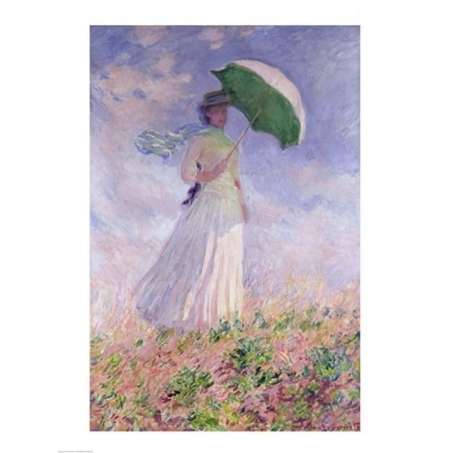 Woman with a Parasol turned to the Right 1886 Poster Print by Claude ...