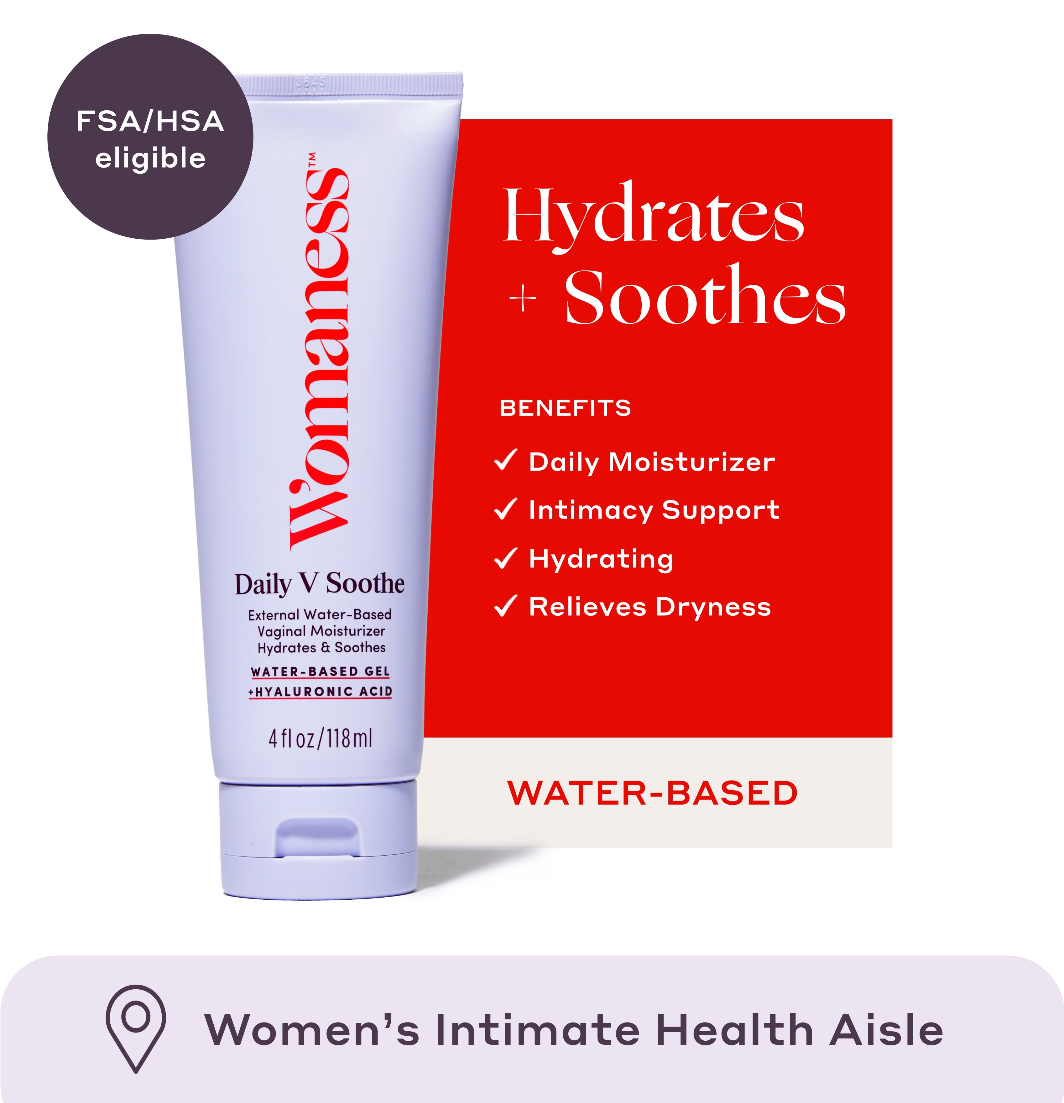 Womaness Daily V Soothe Gel - Healthy Vaginal Balance, Hydrating ...