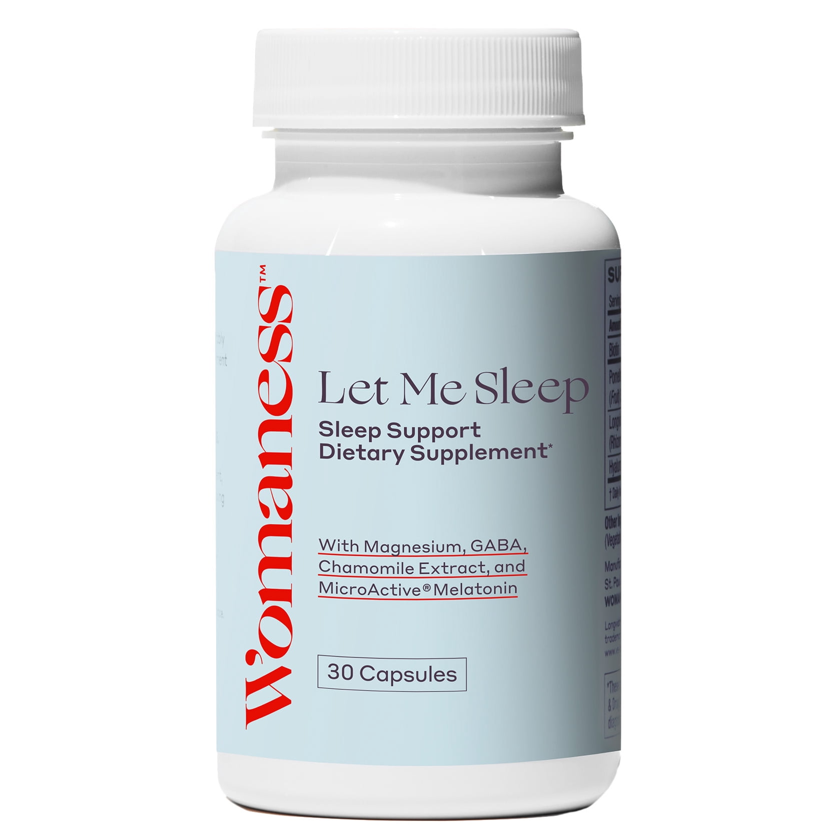 Womaness Menopause Support - Natural Sleep Aid with Magnesium, GABA ...
