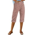 Womans Pants Straight Wide Leg Baggy Pant Capri Slacks Casual Outfits ...
