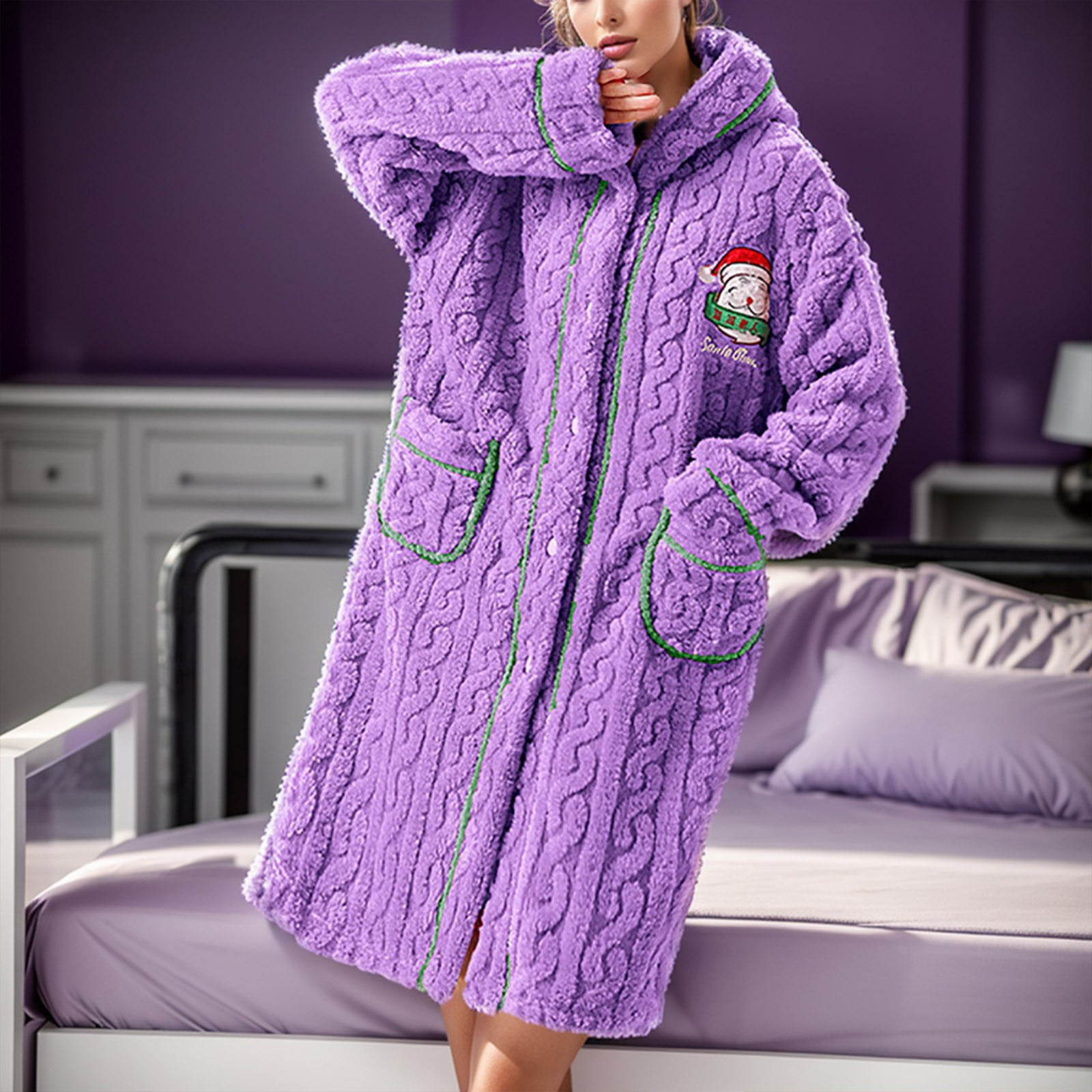 Womans Robe Womens Robes Light Weight Robe Bath Home Wear, Long, Winter ...