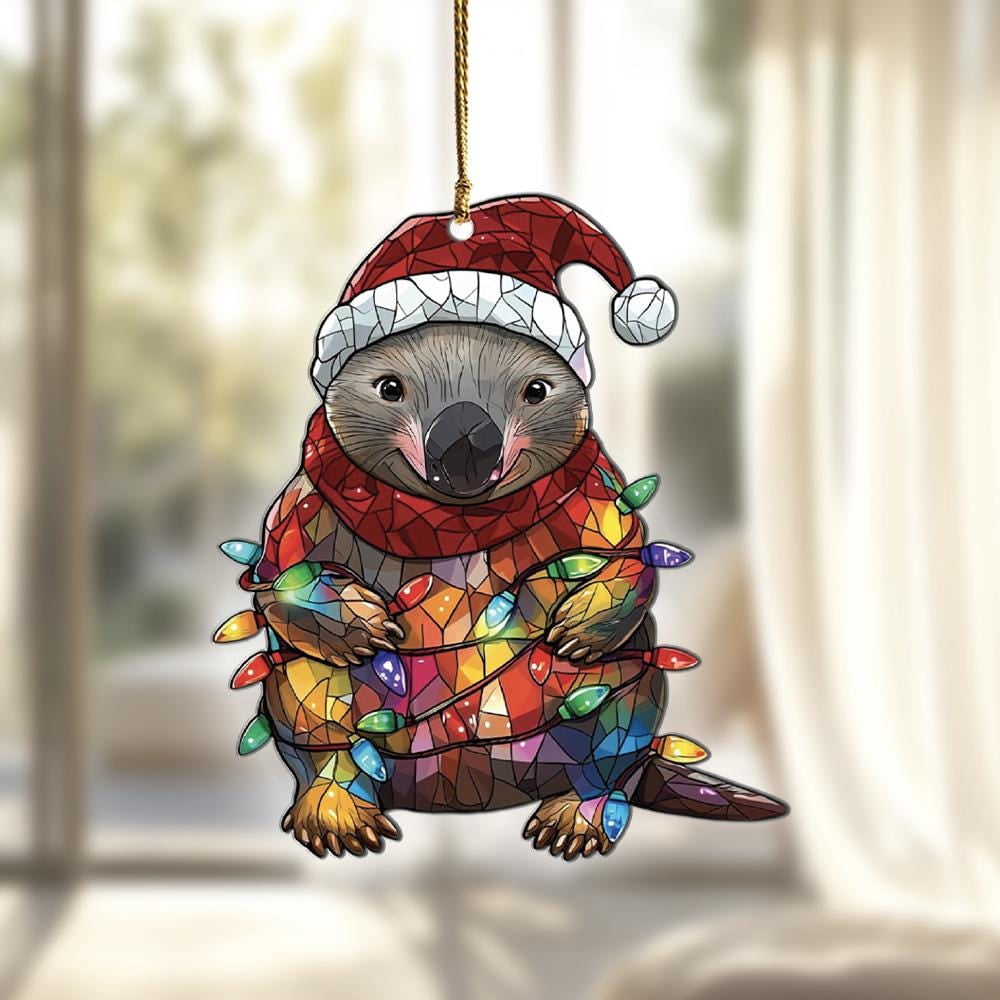 Wombat Acrylic Suncatcher Window Hanging, Wombat Ornaments, Wombat ...