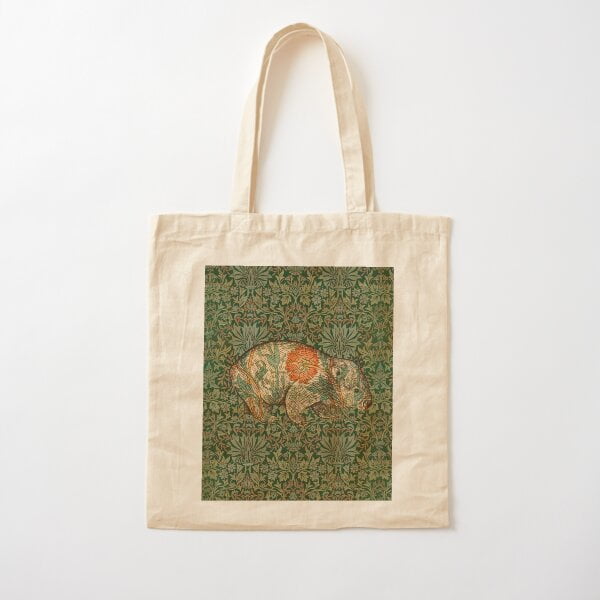 Rossetti'S Wombat In Green Flower Garden Cotton Tote Bag Canvas Tote ...