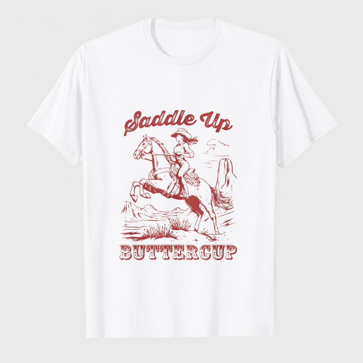 Women 100% Cotton T-Shirt Rodeo Horse Cowboy Graphic Vintage Western ...
