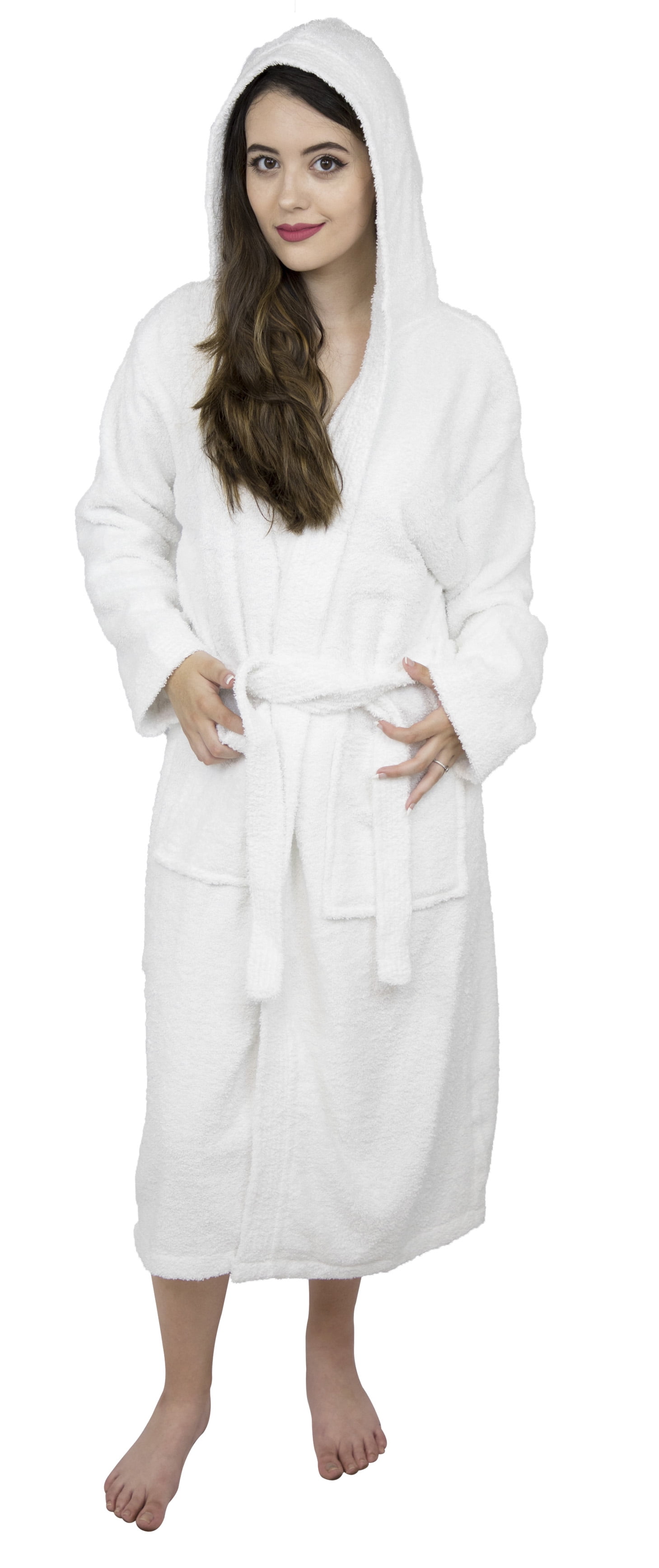 SkylineWears Women's 100% Terry Cotton Absorbent Bathrobe, Luxury ...