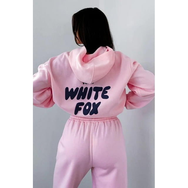 Women 2 Piece Outfits Hoodie Sweatshirt Tracksuit & Oversized Jogger ...