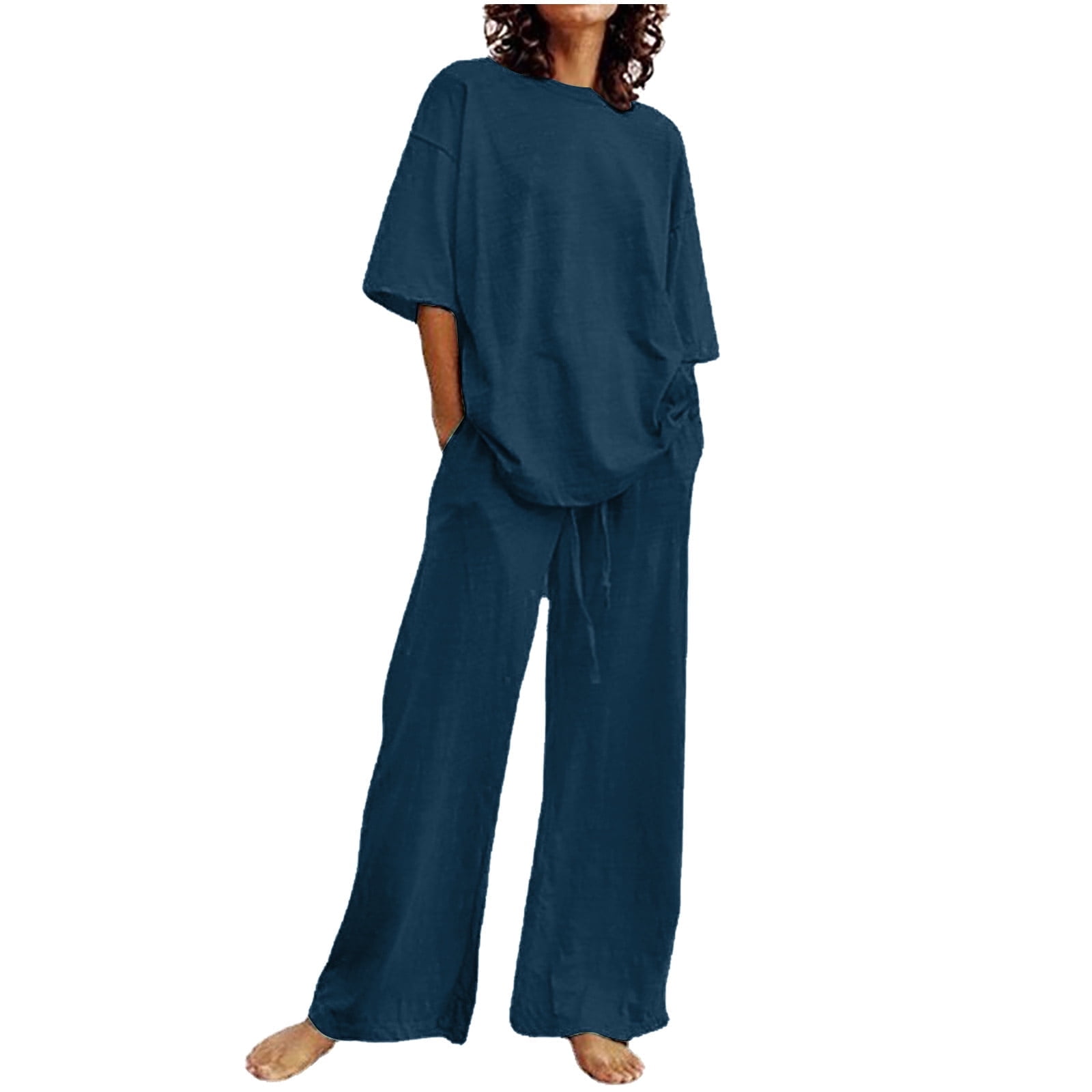 Women 2 Piece Outfits Sets Summer Womens Two Piece Outfits Clothing Set ...