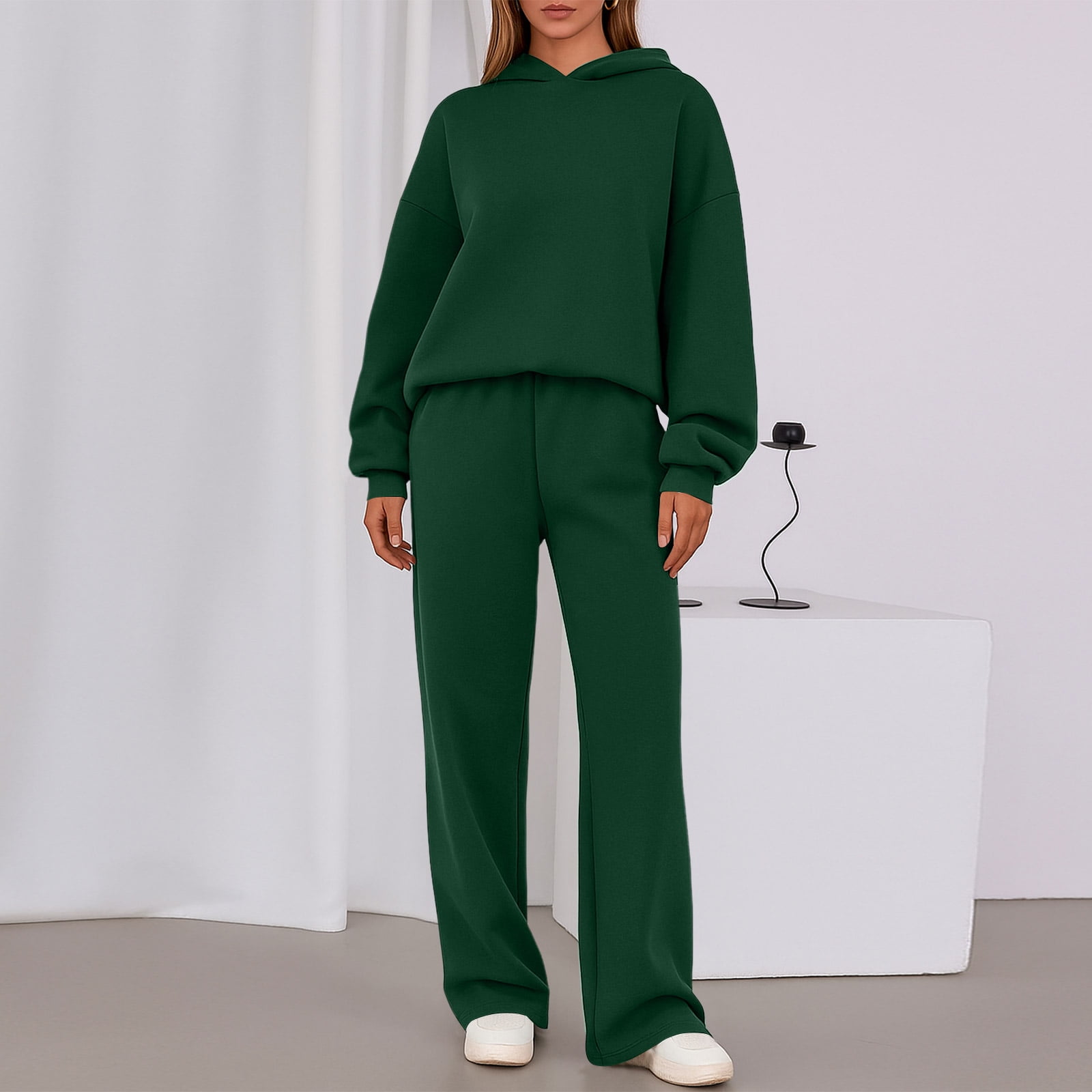 Women 2 Piece Oversized Tracksuits Set Fall Fashion Sweatsuits Lounge ...