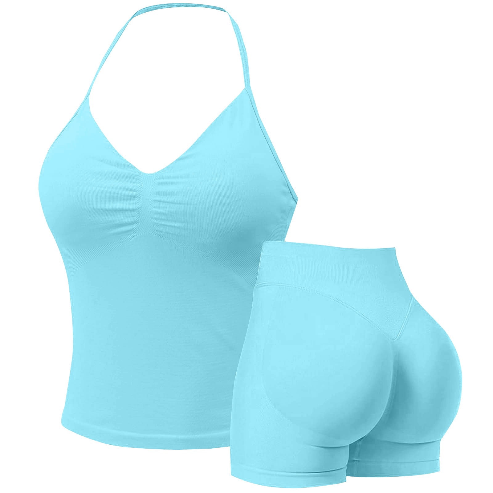 Women 2 Piece Workout Sets,2 Piece Workout Sets For Women Halter Sports ...