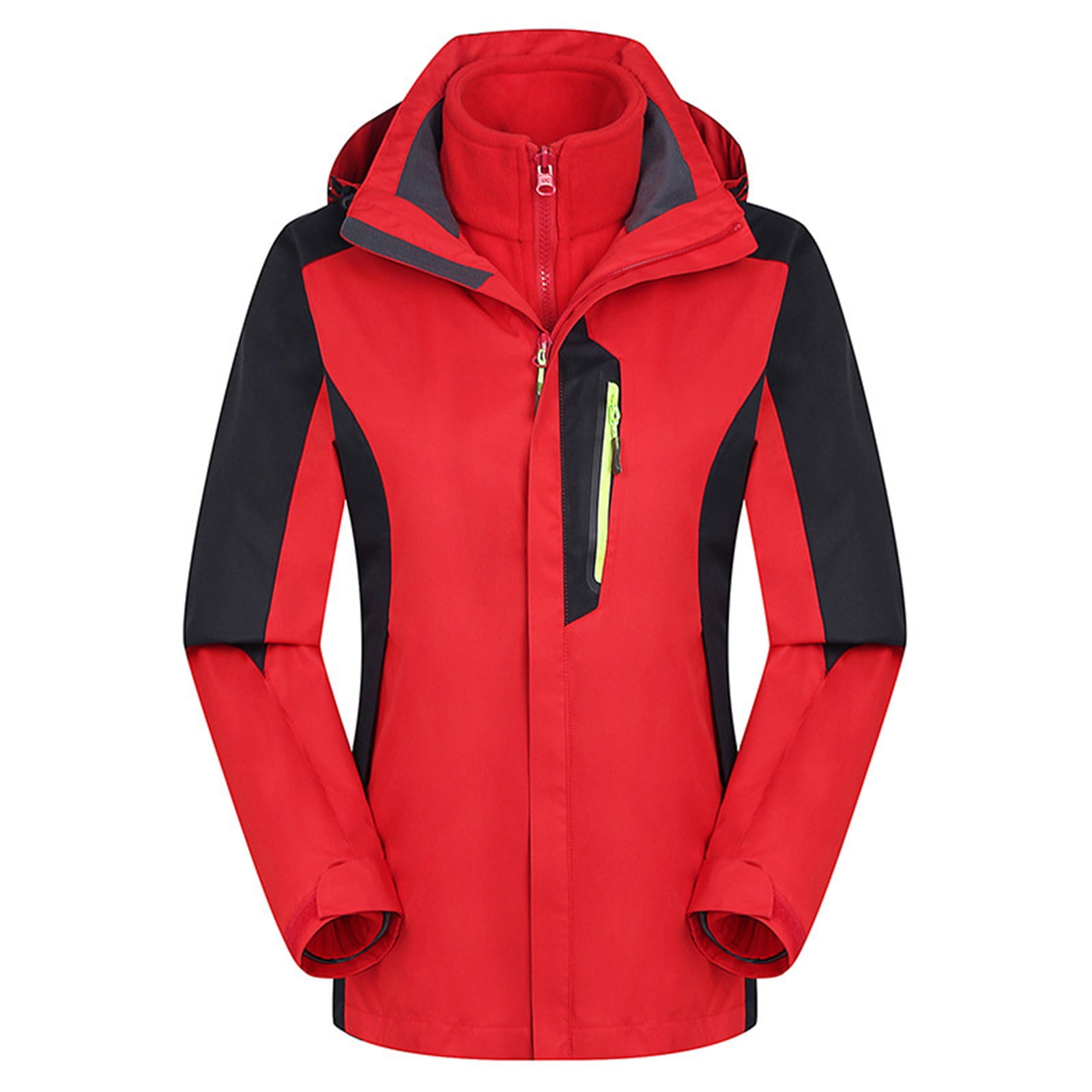 Women 3 in 1 Jackets Waterproof Warm Coats Polar Fleece Inner Winter ...